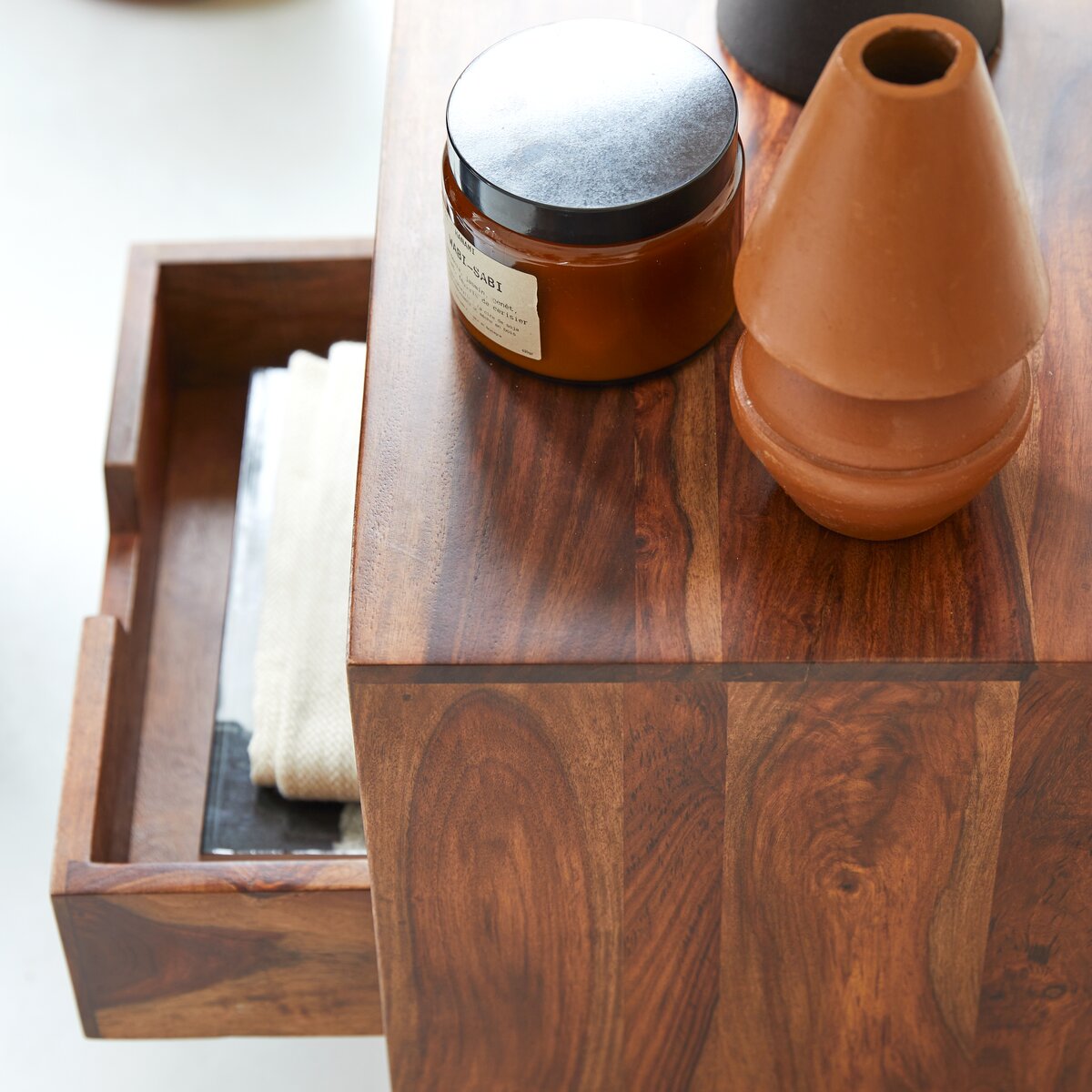 Cube module range - Quadro sheesham 3 drawer furniture - Tikamoon