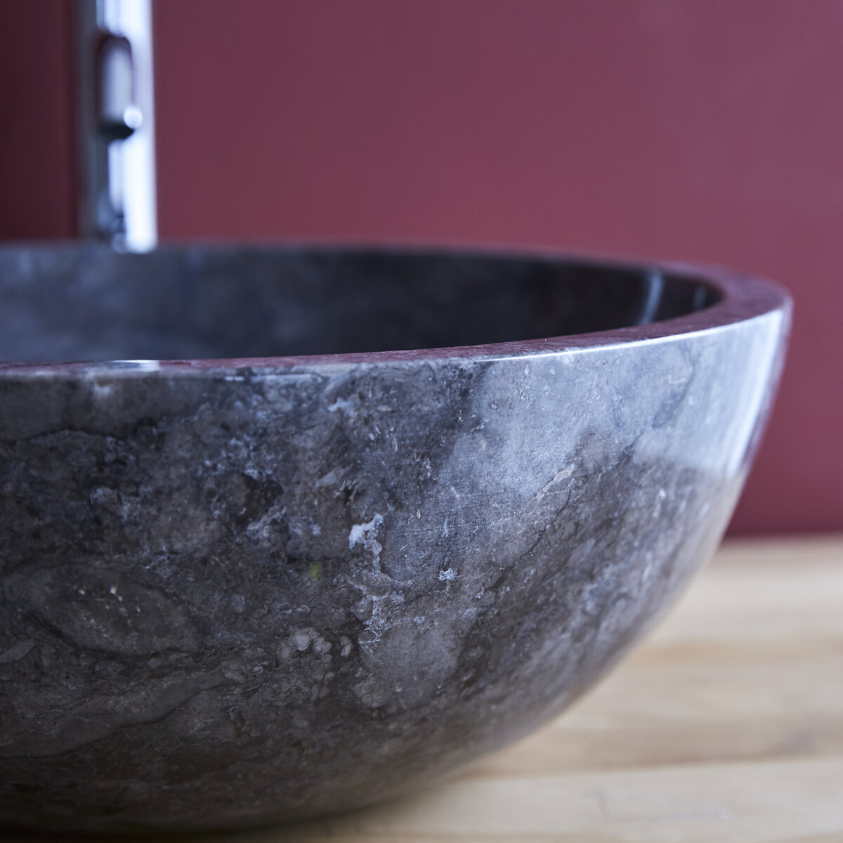 Ibyza Grey marble washbasin - Grey stone washbasin sale - Tikamoon
