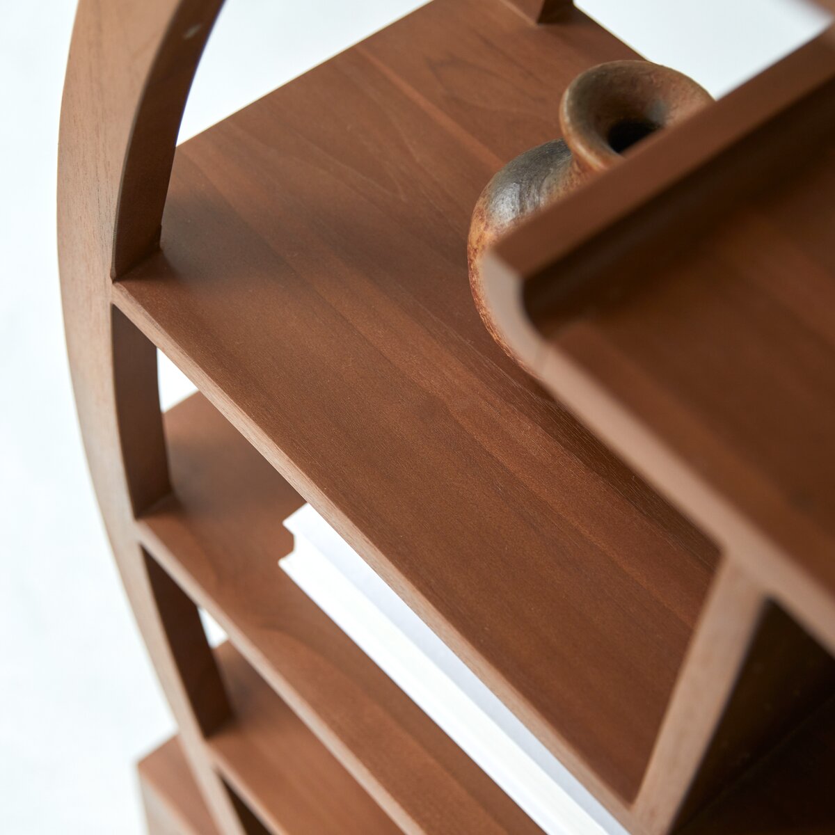 Teak bookcase - Sphere Bi Ying Yang bookcase sale - Tikamoon