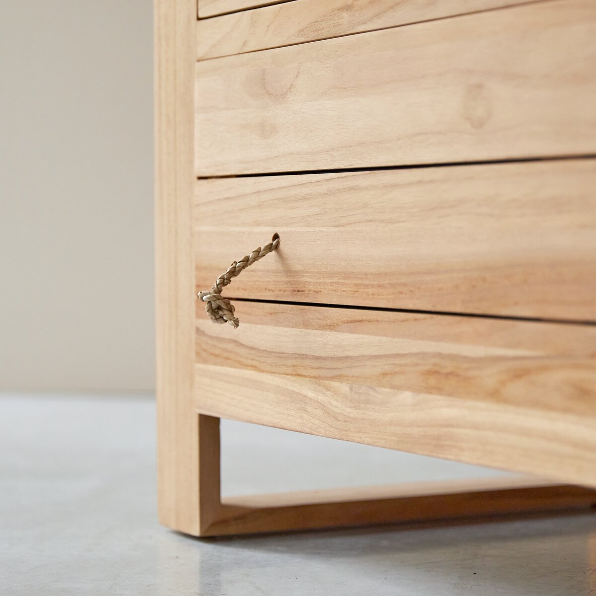 Teak chest of drawers - Minimalys chest of two drawers - Tikamoon