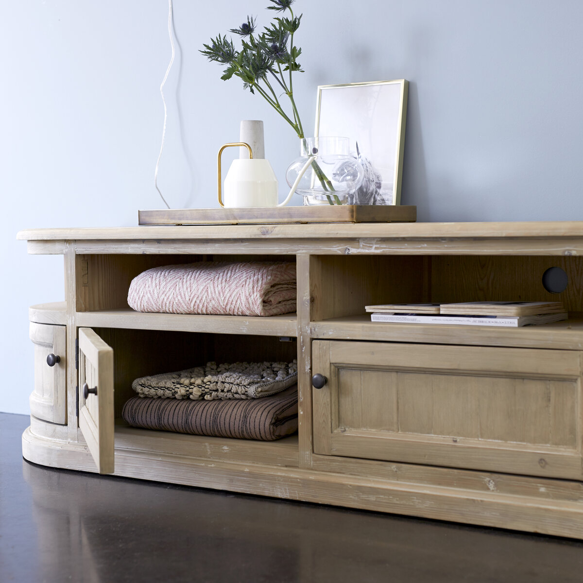 Pine TV Stand 180 cm - Living room / TV Stands - Tikamoon