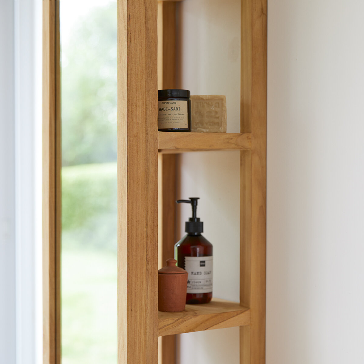 straight mirror cabinet - Twig teak mirror cabinets - Tikamoon