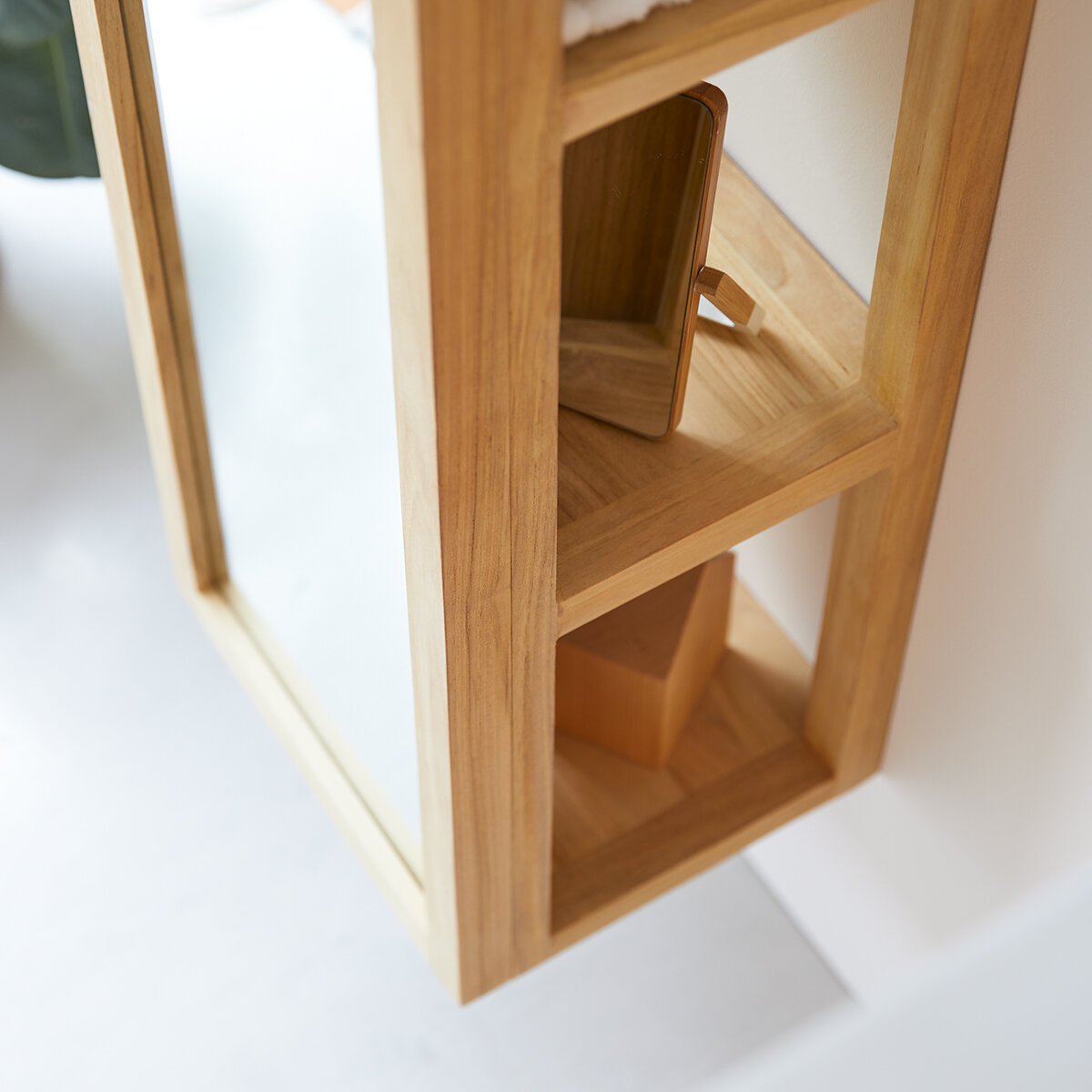 straight mirror cabinet - Twig teak mirror cabinets - Tikamoon