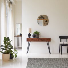 Konsole aus Java Holz - Konsole für Wohnzimmer aus massivem Kiefernholz ...