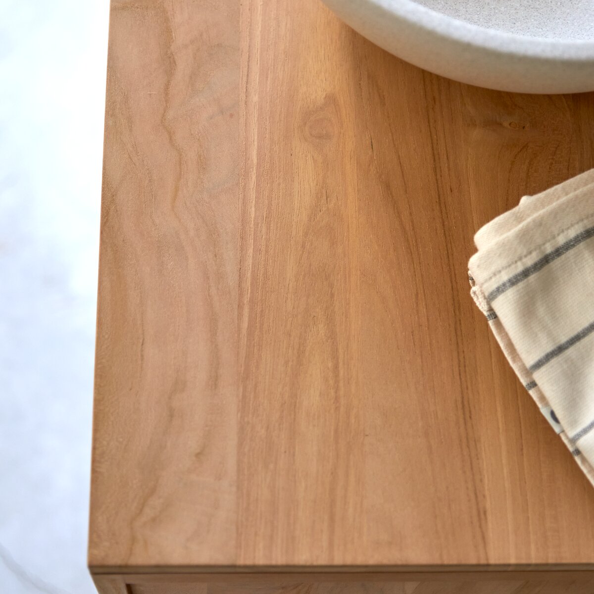 Solid teak vanity unit 145 cm - Bathroom / Bathroom washbasin unit ...