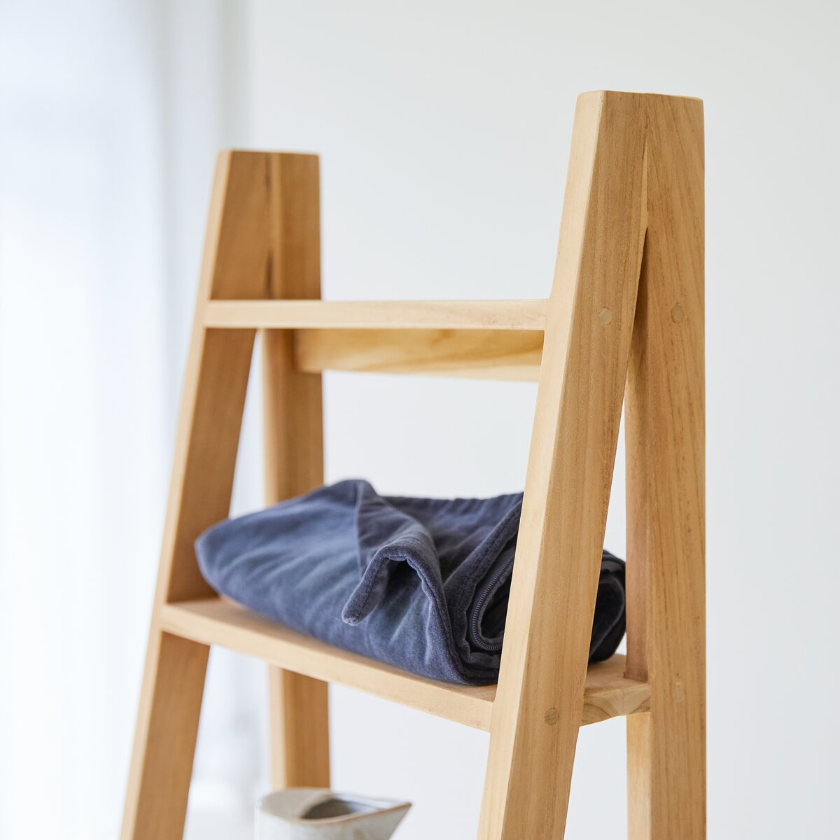 Teak bookcase - Sale of natural teak shelves at Tikamoon 160cm