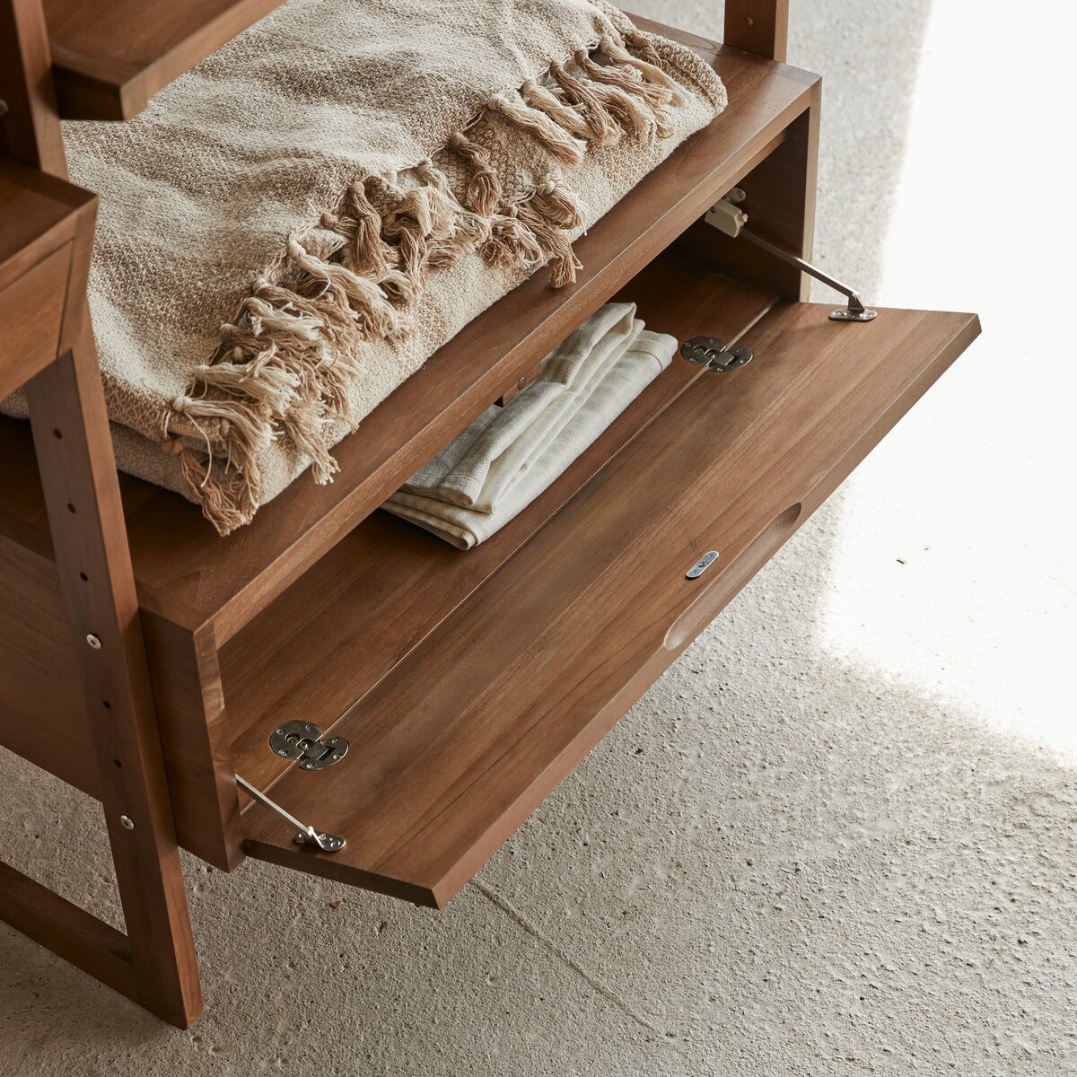 Solid teak double Bookcase - Living room / Bookcases - Tikamoon