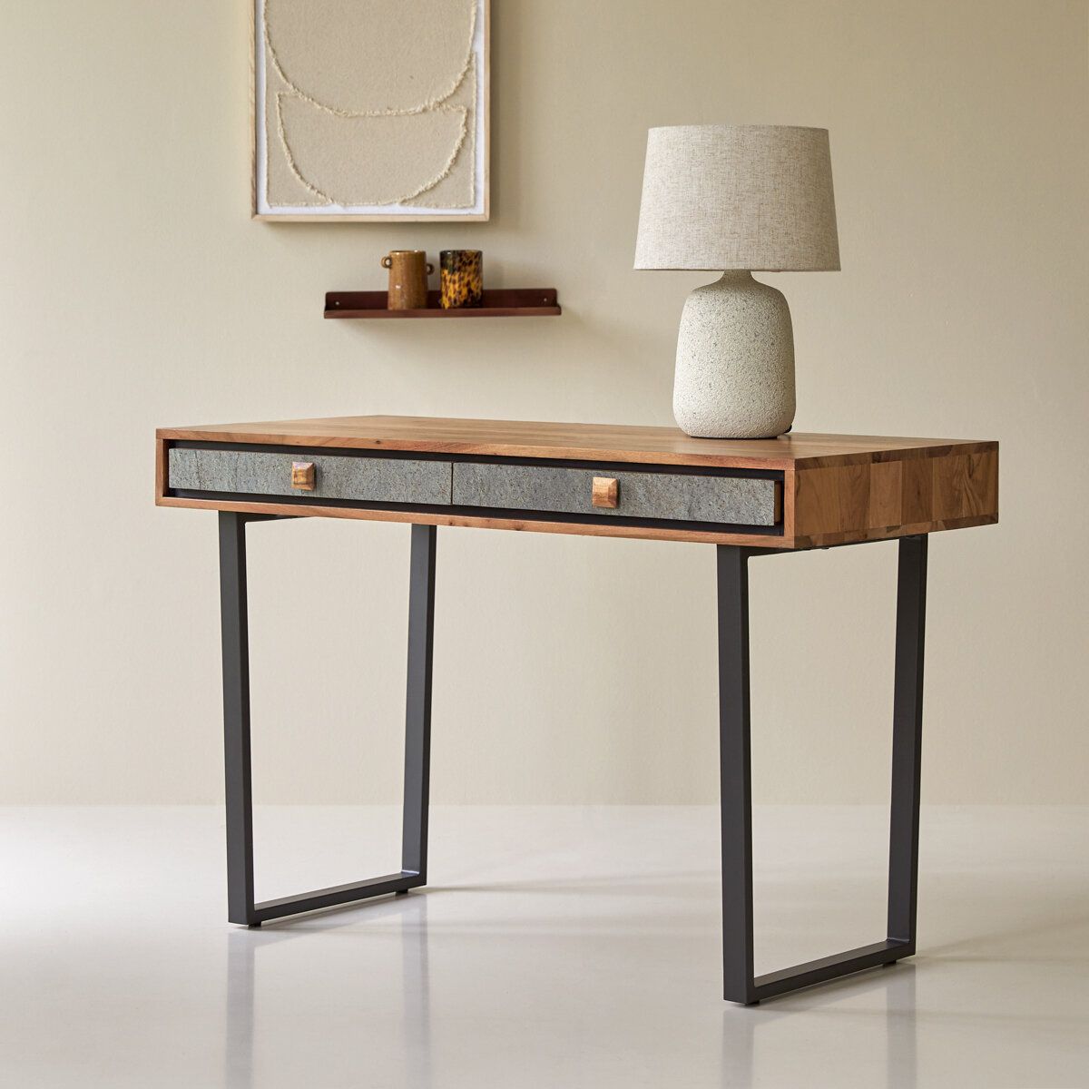 Temis Bureau van acacia - Woonkamermeubels - Tikamoon