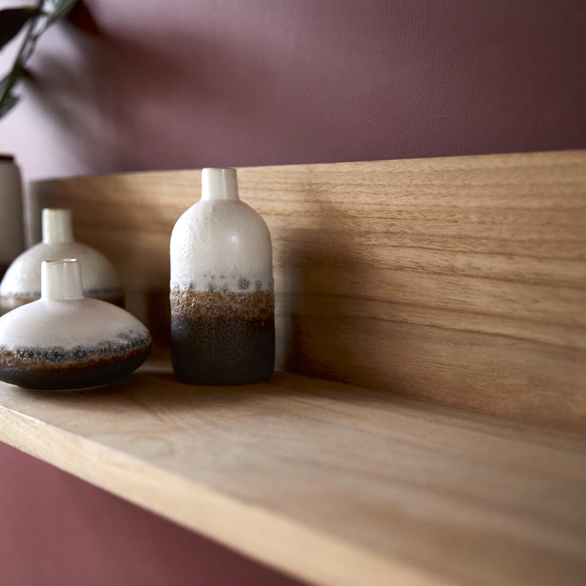 Solid teak wall-mounted Shelf - Living room / Bookcases - Tikamoon