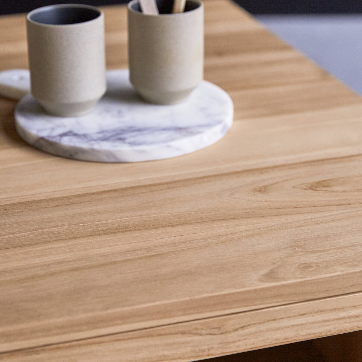 Anoa 80 square teak coffee table - Sale of living room furniture - Tikamoon