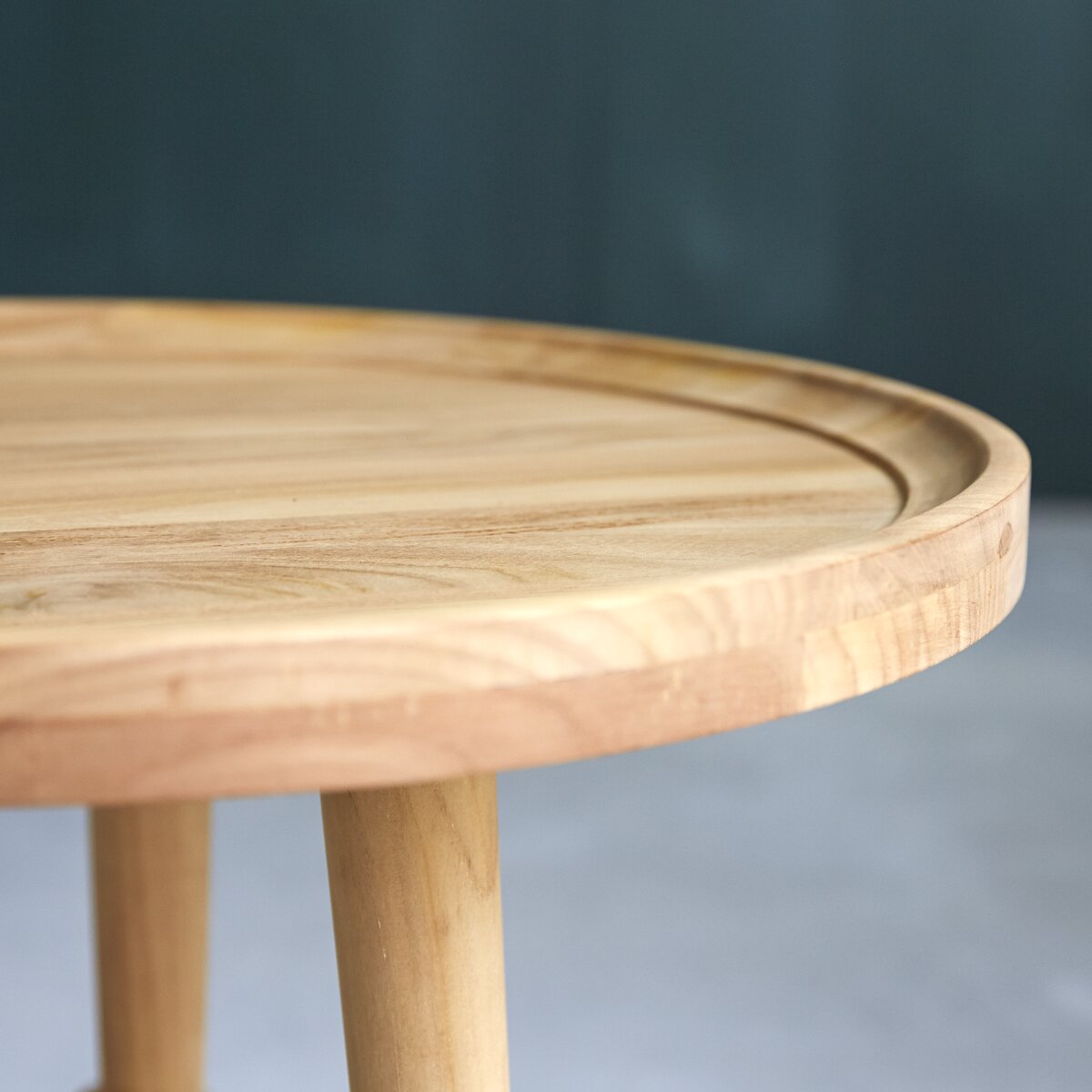 Round 60 cm teak side table - Lounge tables - Tikamoon
