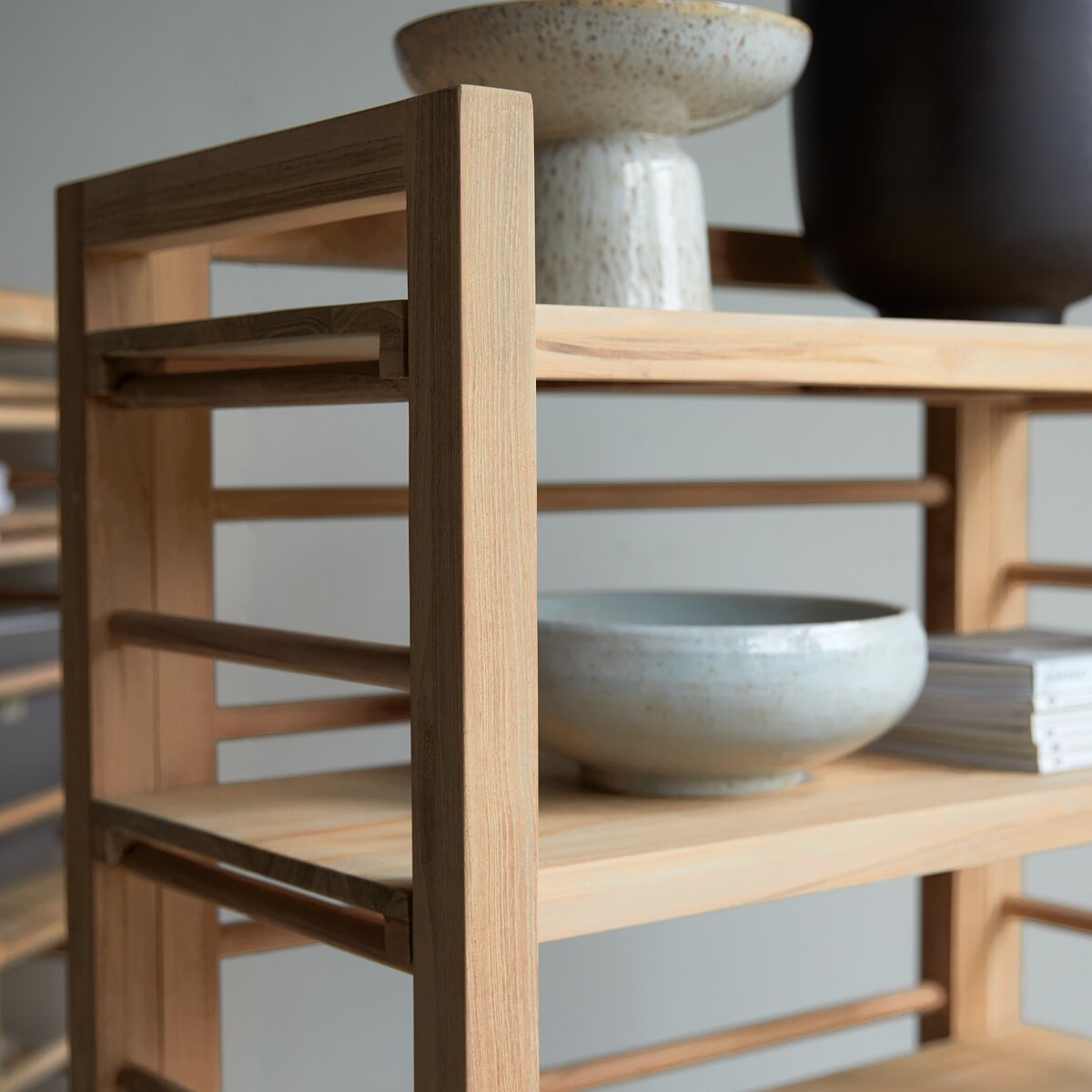 Teak bookcase 115 cm - Living room storage - Tikamoon