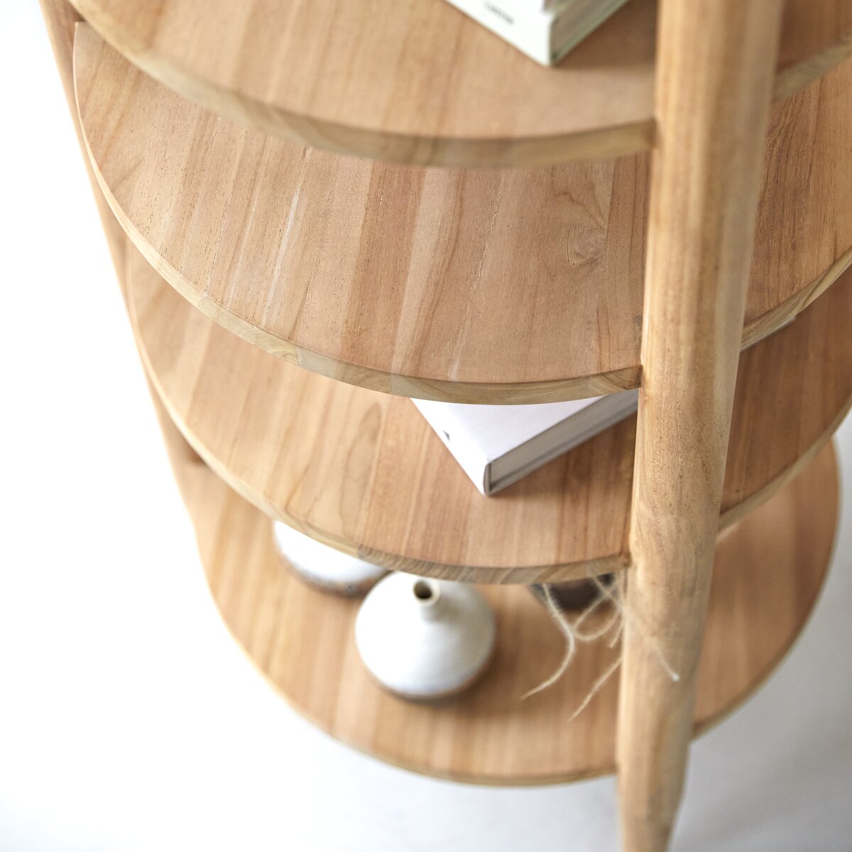 Regal rund Teakholz 170 cm - Aufbewahrung Wohnzimmer - Tikamoon