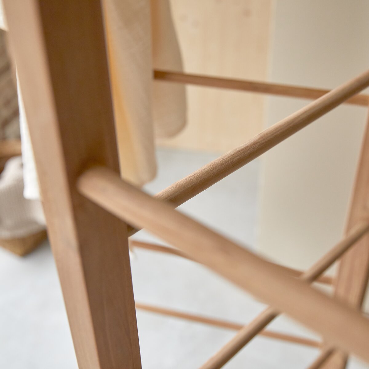 175 cm teak linen rack, Bathroom accessory, Tikamoon