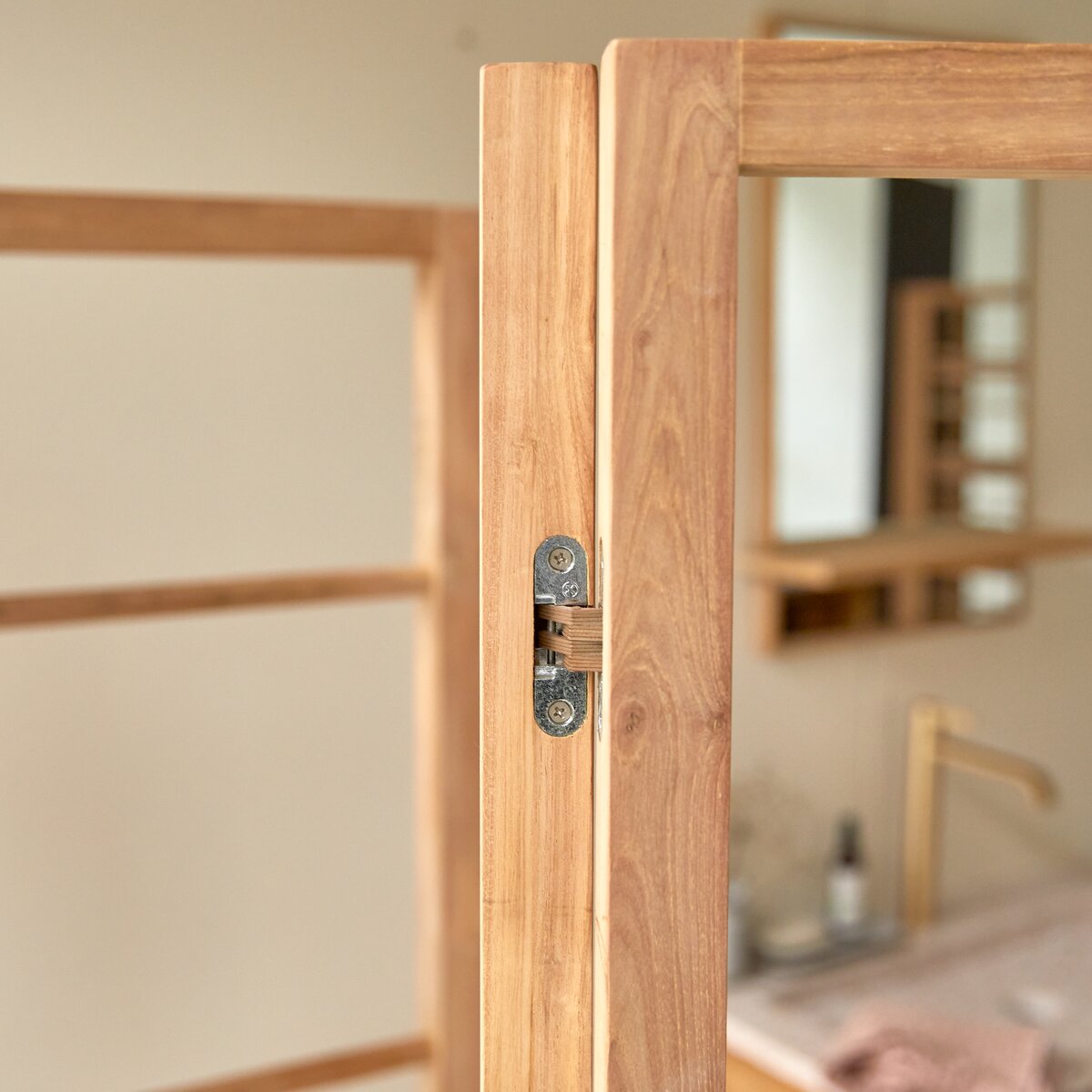 175 cm teak linen rack, Bathroom accessory, Tikamoon