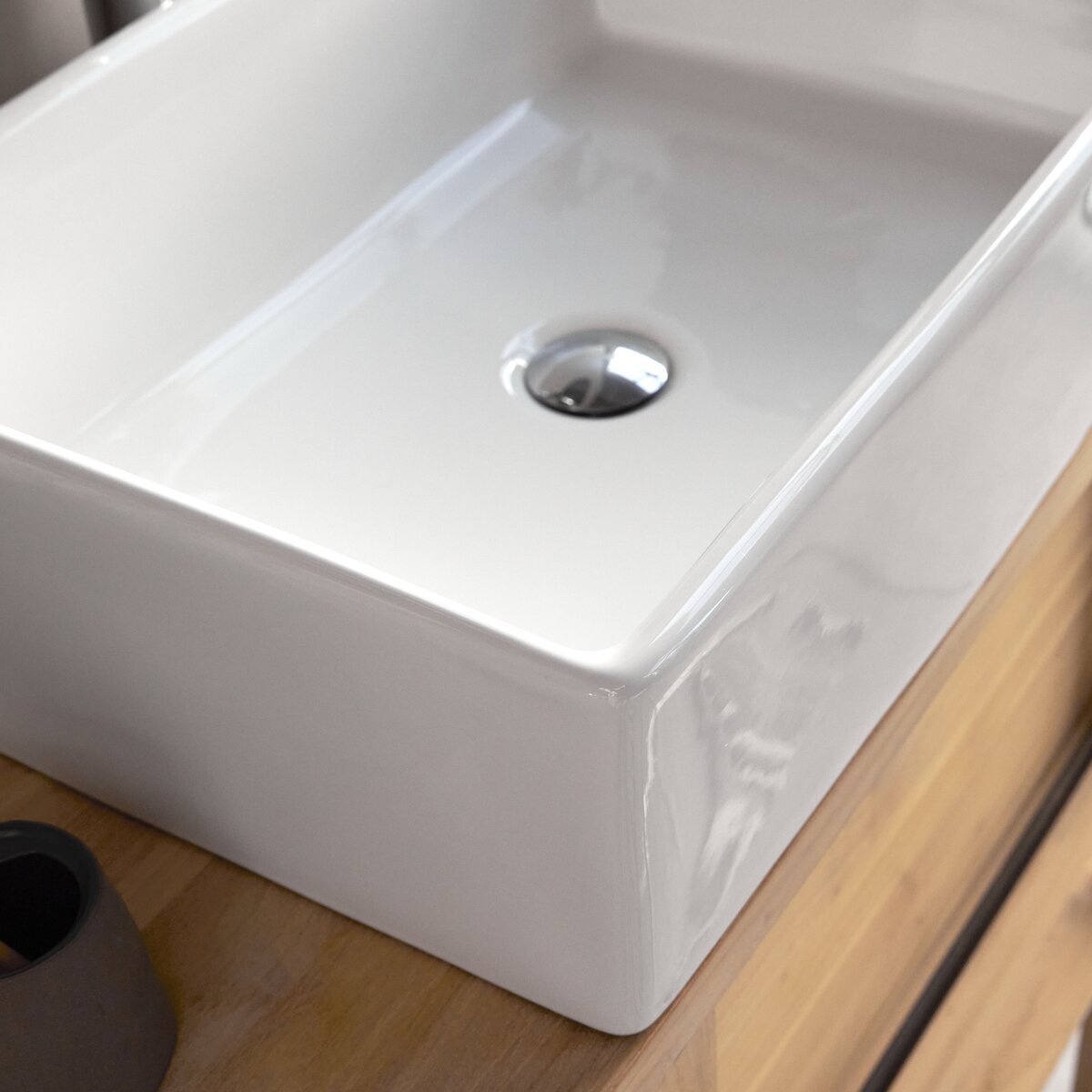 Rectangular ceramic basin - Bathroom furniture - Tikamoon