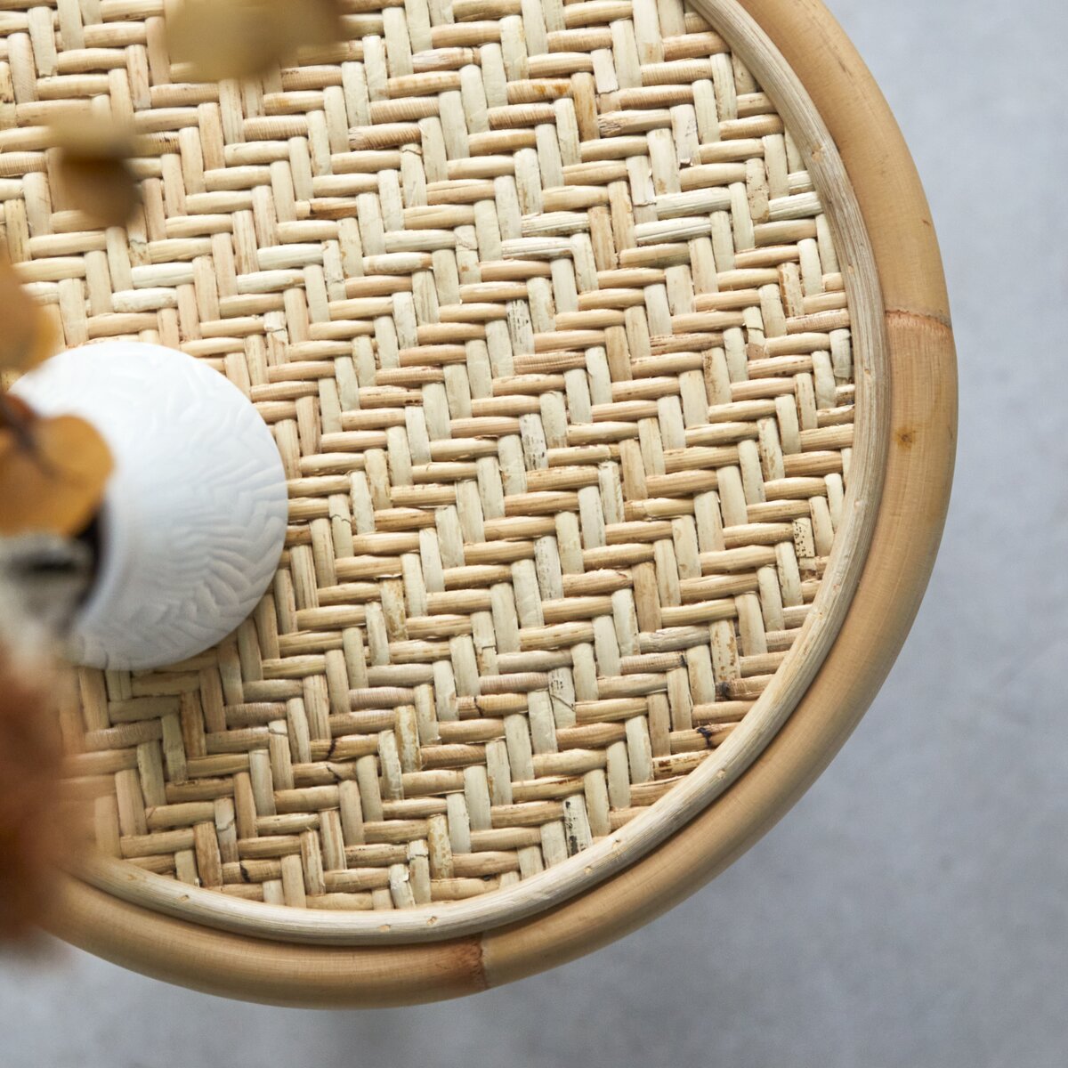 Round rattan bedside table 40 cm - Bedroom furniture - Tikamoon