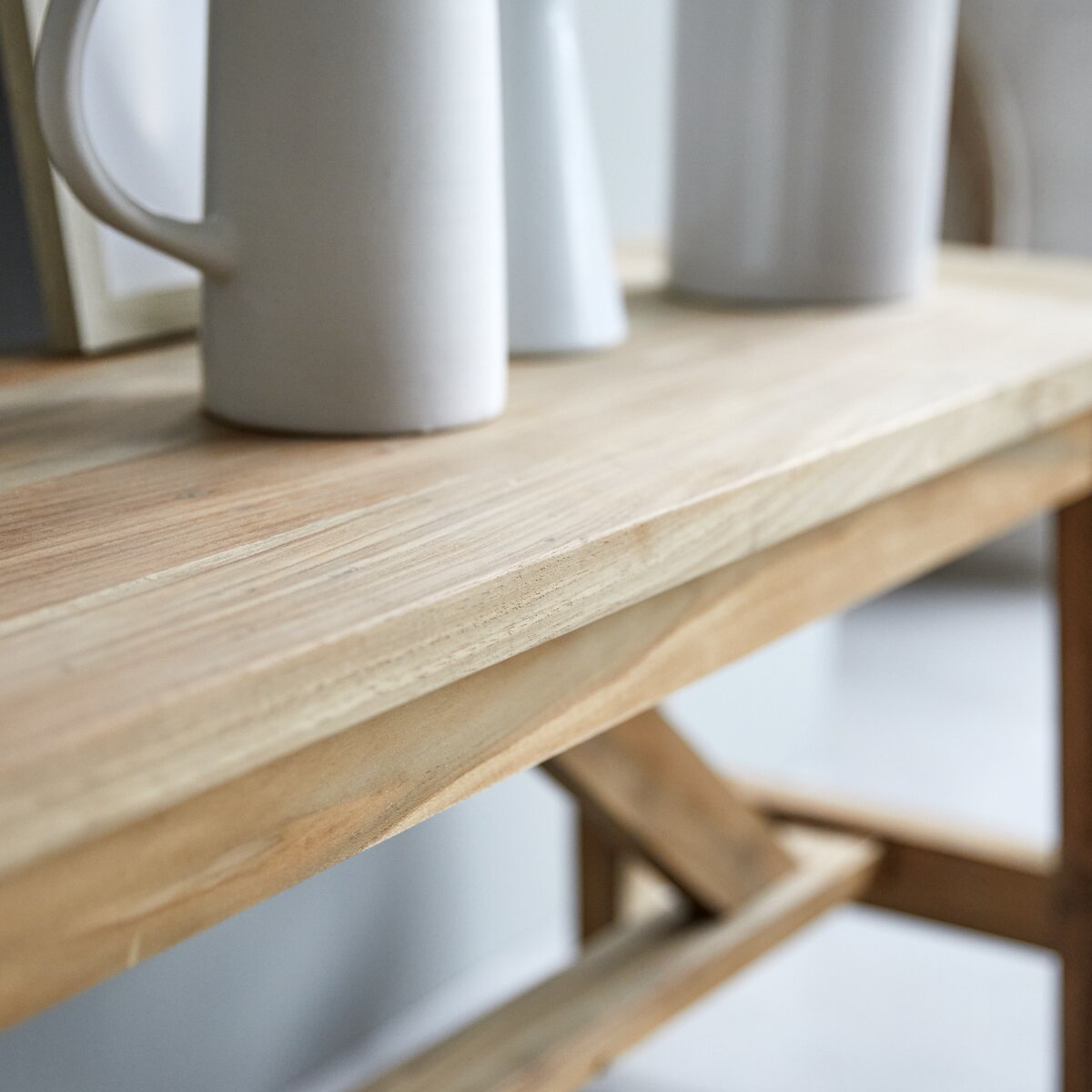 Recycled teak bench 160 cm - 3-seater living room seating - Tikamoon