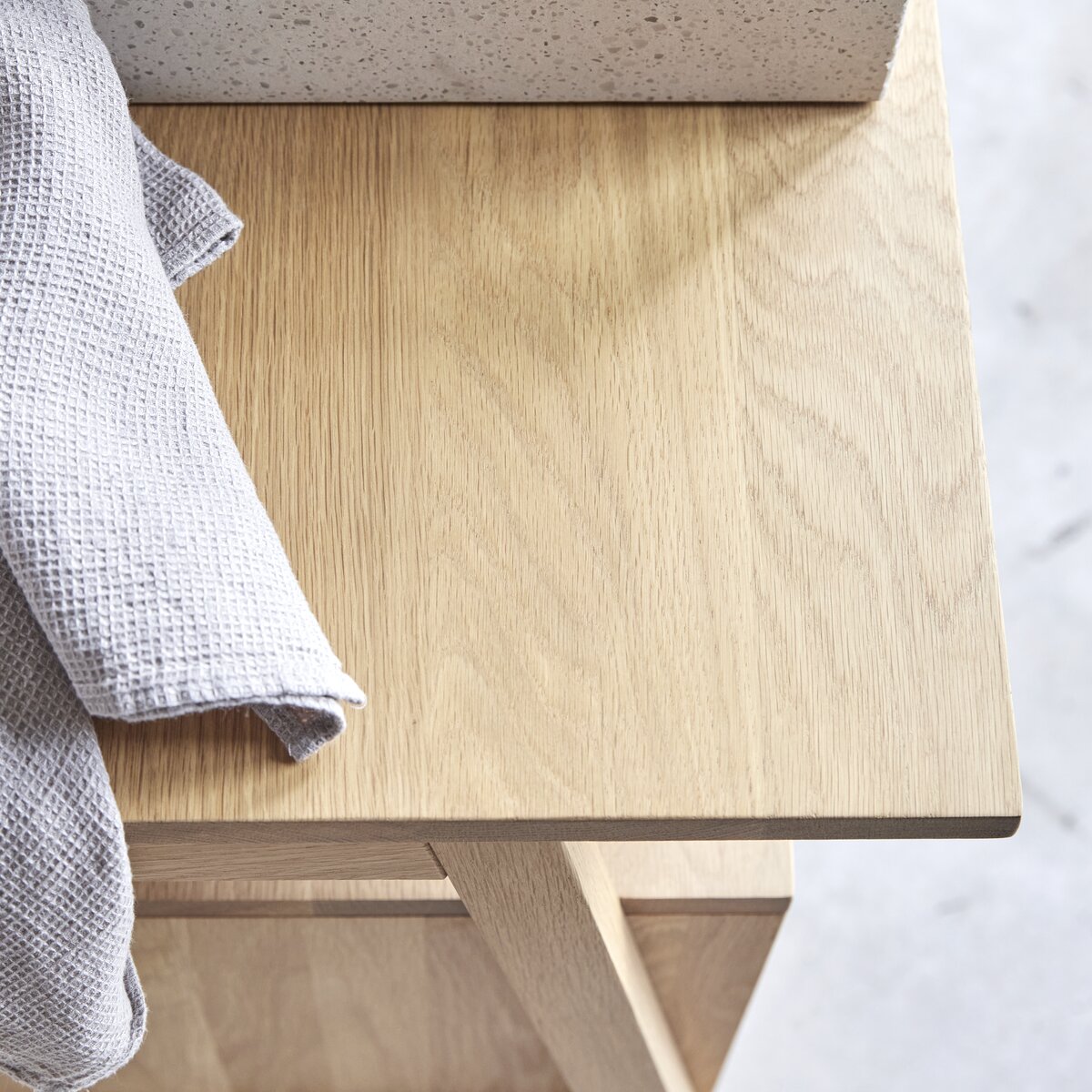 Single basin oak vanity unit 90 cm - Vanity units - Tikamoon