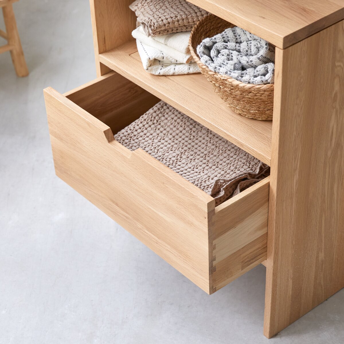 Oak vanity cabinet 60 cm - Bathroom furniture - Tikamoon