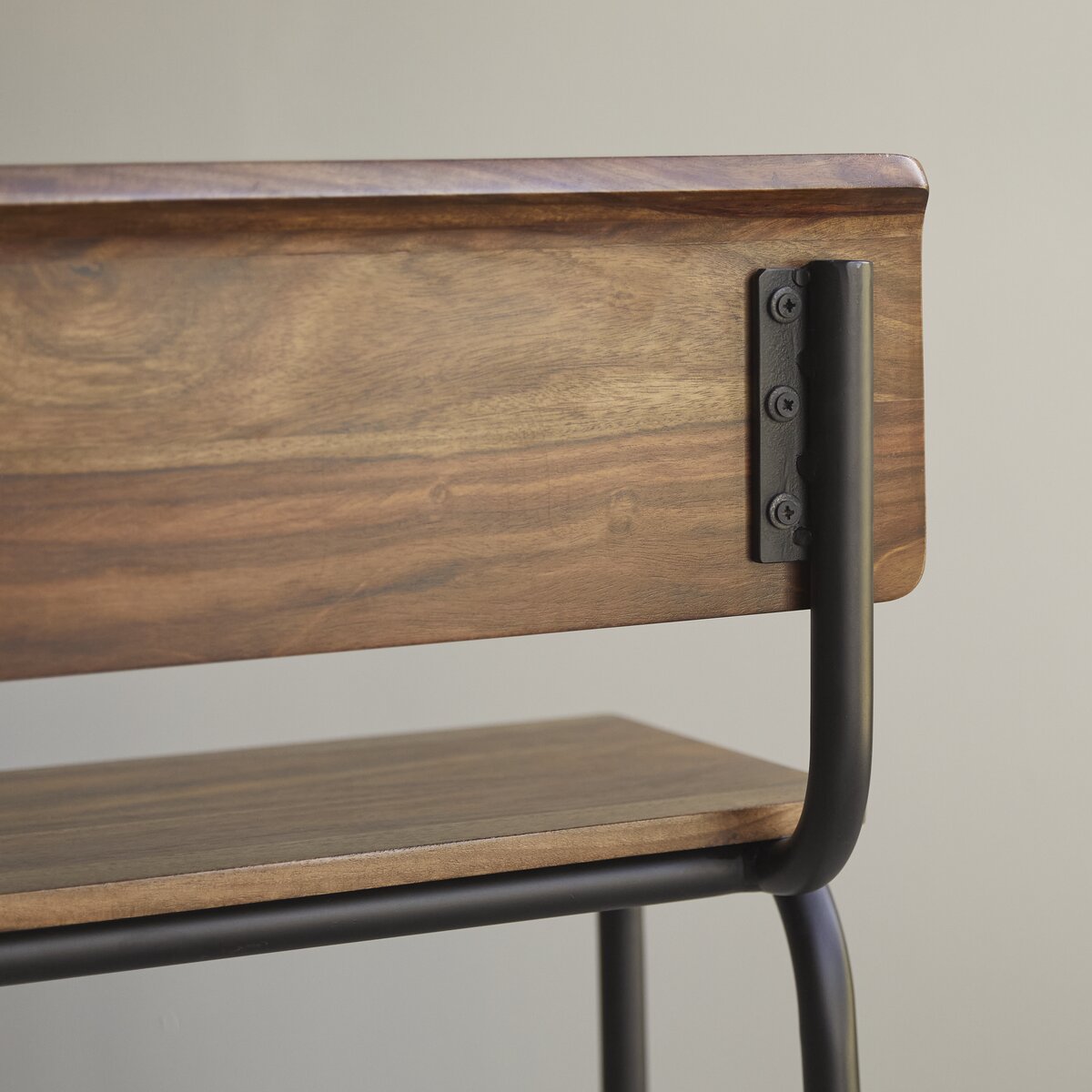 High rosewood bench 120 cm - 2-seater living room bench - Tikamoon