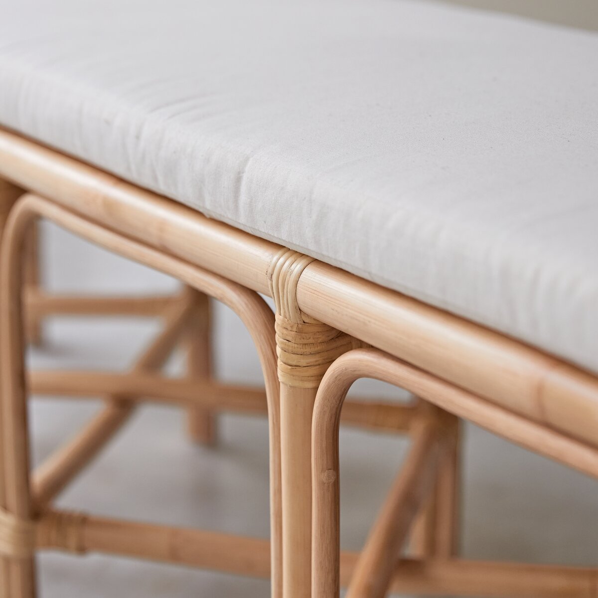 Banc en rotin naturel 160 cm - Assise 3 places pour séjour - Tikamoon