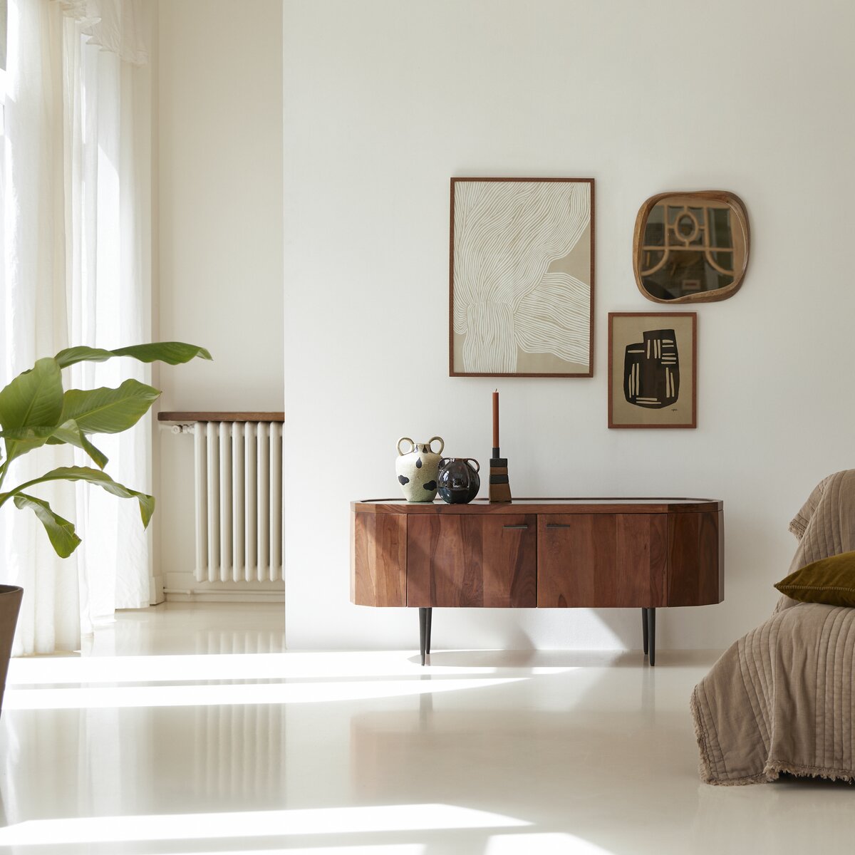 Jade Massief palissander en marmeren tv-meubel 130 cm - Woonkameropslag ...