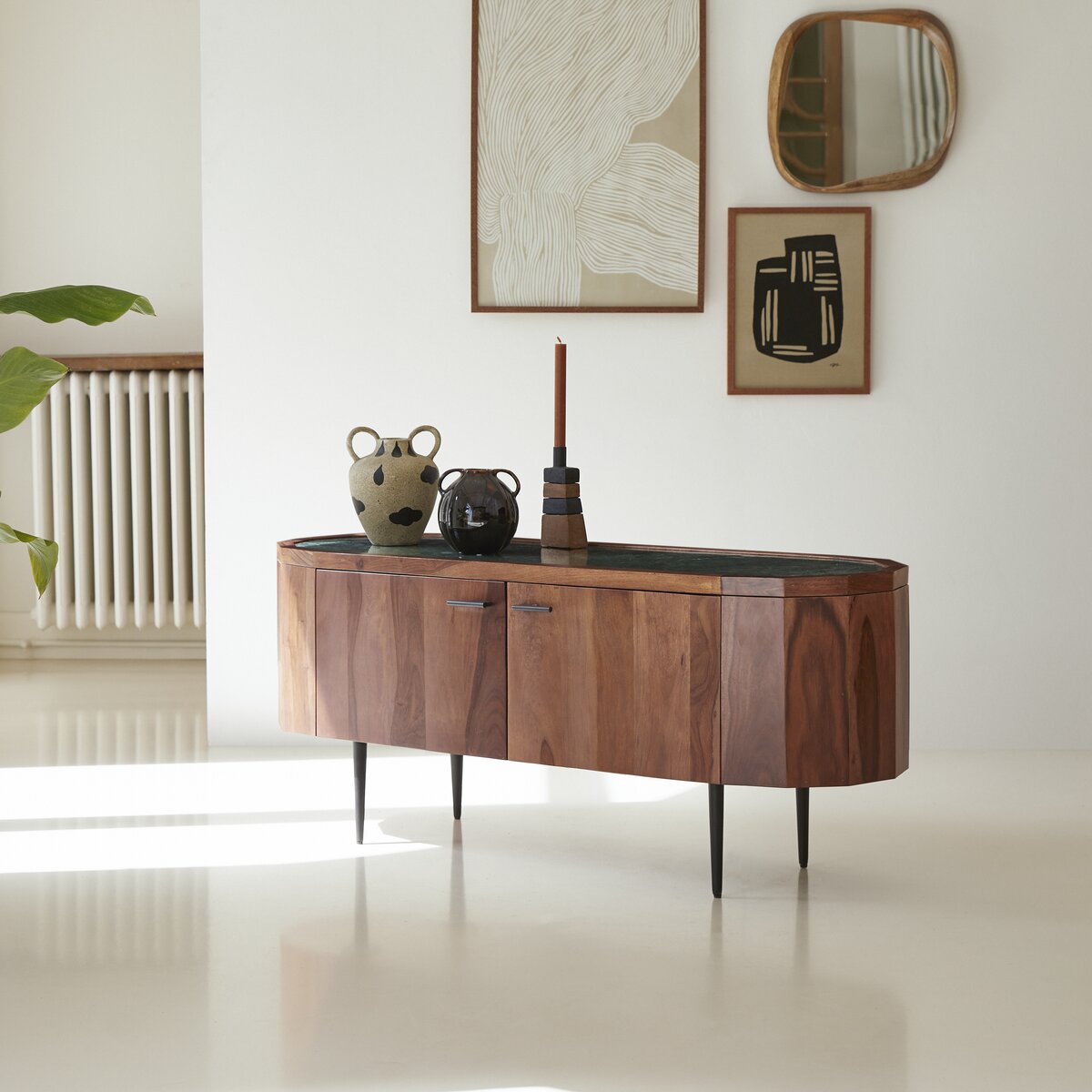 Jade Massief palissander en marmeren tv-meubel 130 cm - Woonkameropslag ...