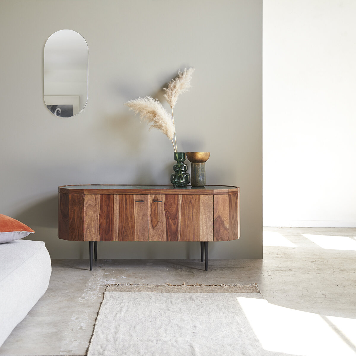 Jade Massief palissander en marmeren tv-meubel 130 cm - Woonkameropslag ...
