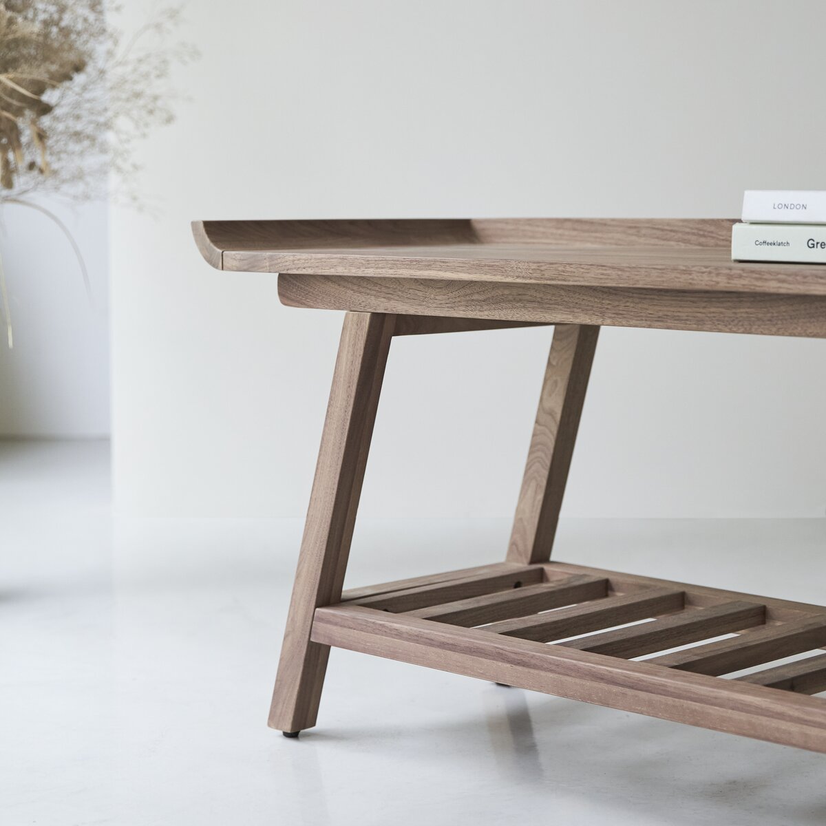 Walnut low console table 110 - Wood furniture for the living room ...