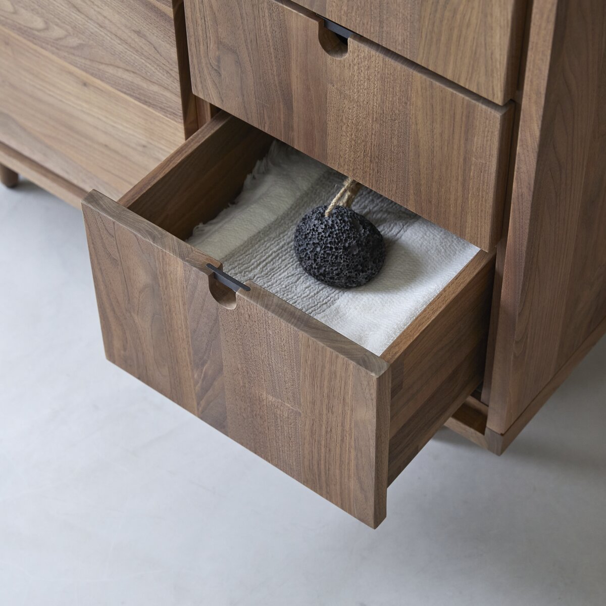 Single-basin walnut vanity unit 95 cm - Bathroom furniture - Tikamoon