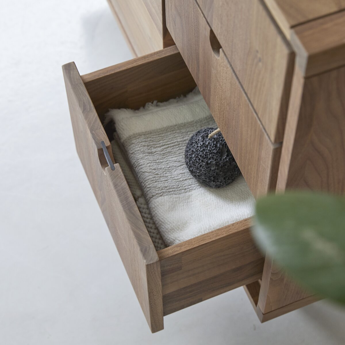 Single-basin walnut vanity unit 95 cm - Bathroom furniture - Tikamoon