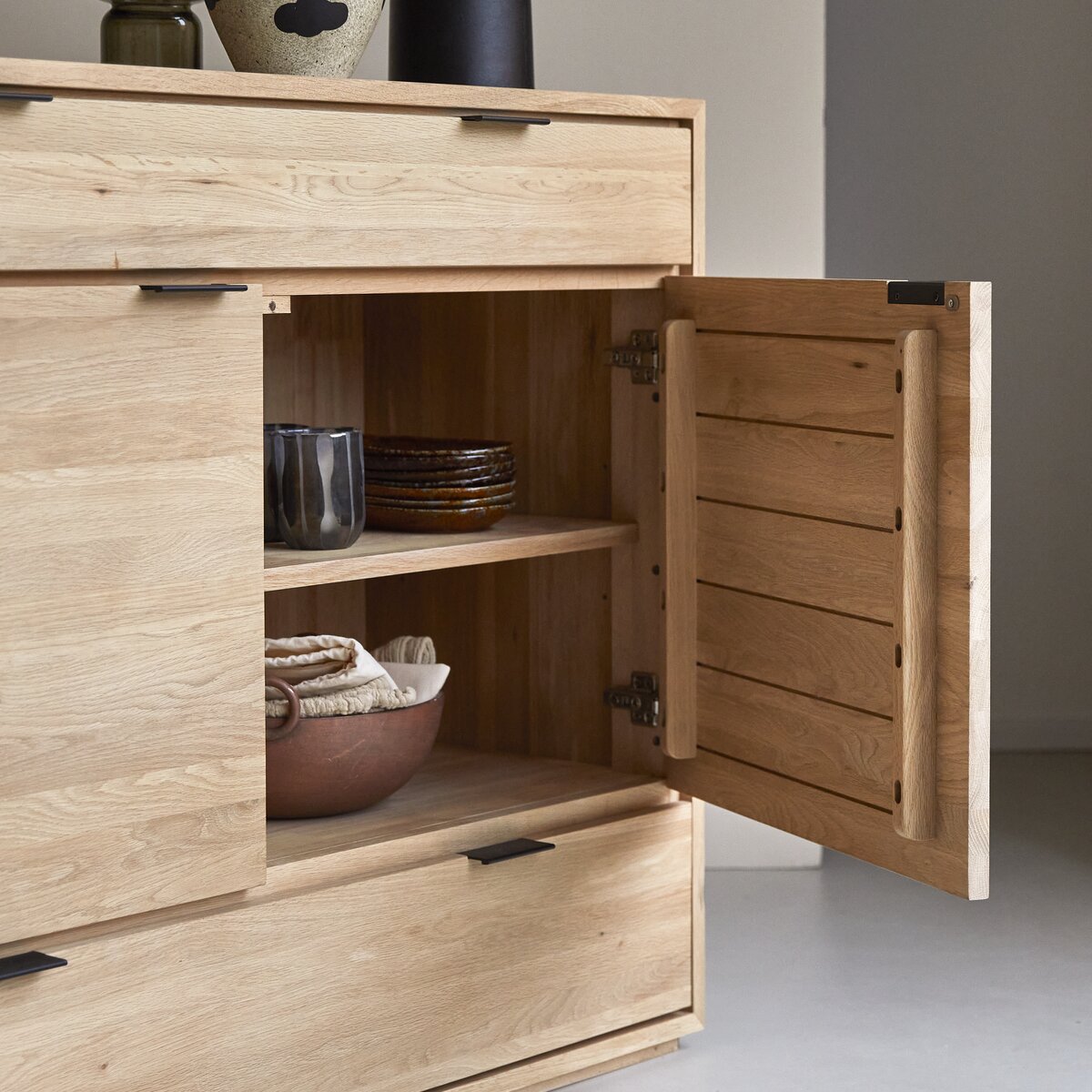 Solid oak sideboard 120 cm Senson - Dining room storage - Tikamoon
