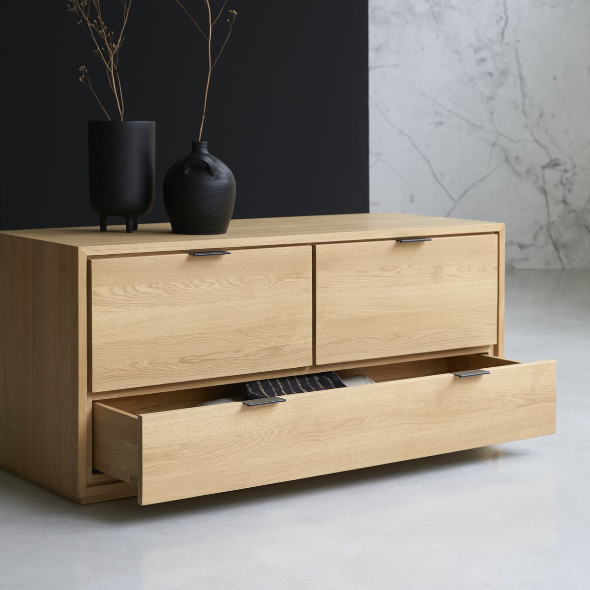 Senson Massief eiken tv-meubel 120 cm - Woonkameropbergmeubel - Tikamoon