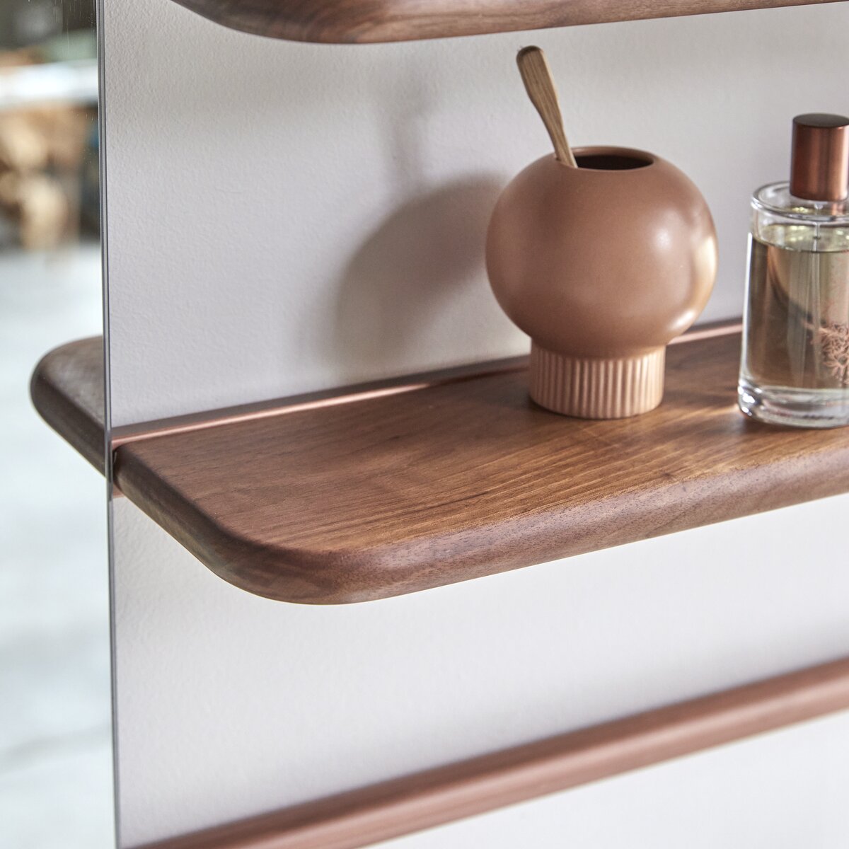 Wall-mounted mirror shelving unit 150 cm - Bathroom furniture - Tikamoon