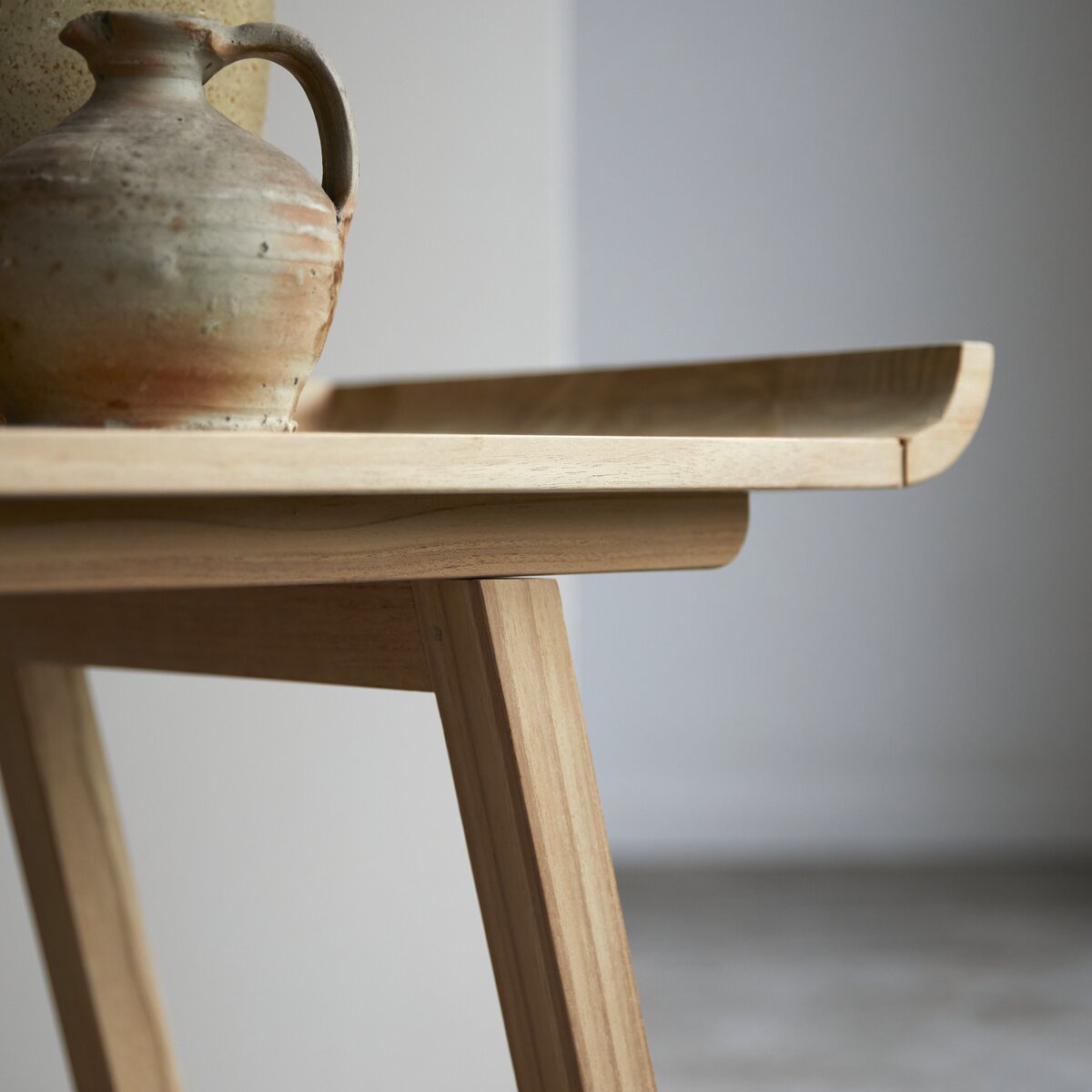 Teak low console table 110 - Wood furniture for the living room - Tikamoon