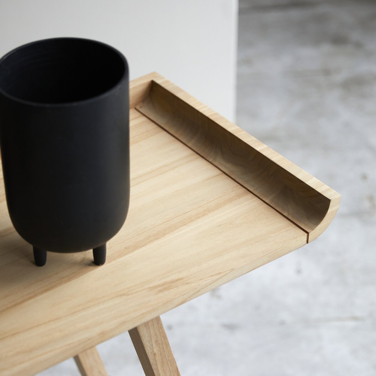 Teak tall console table 110 - Wood furniture for the living room - Tikamoon