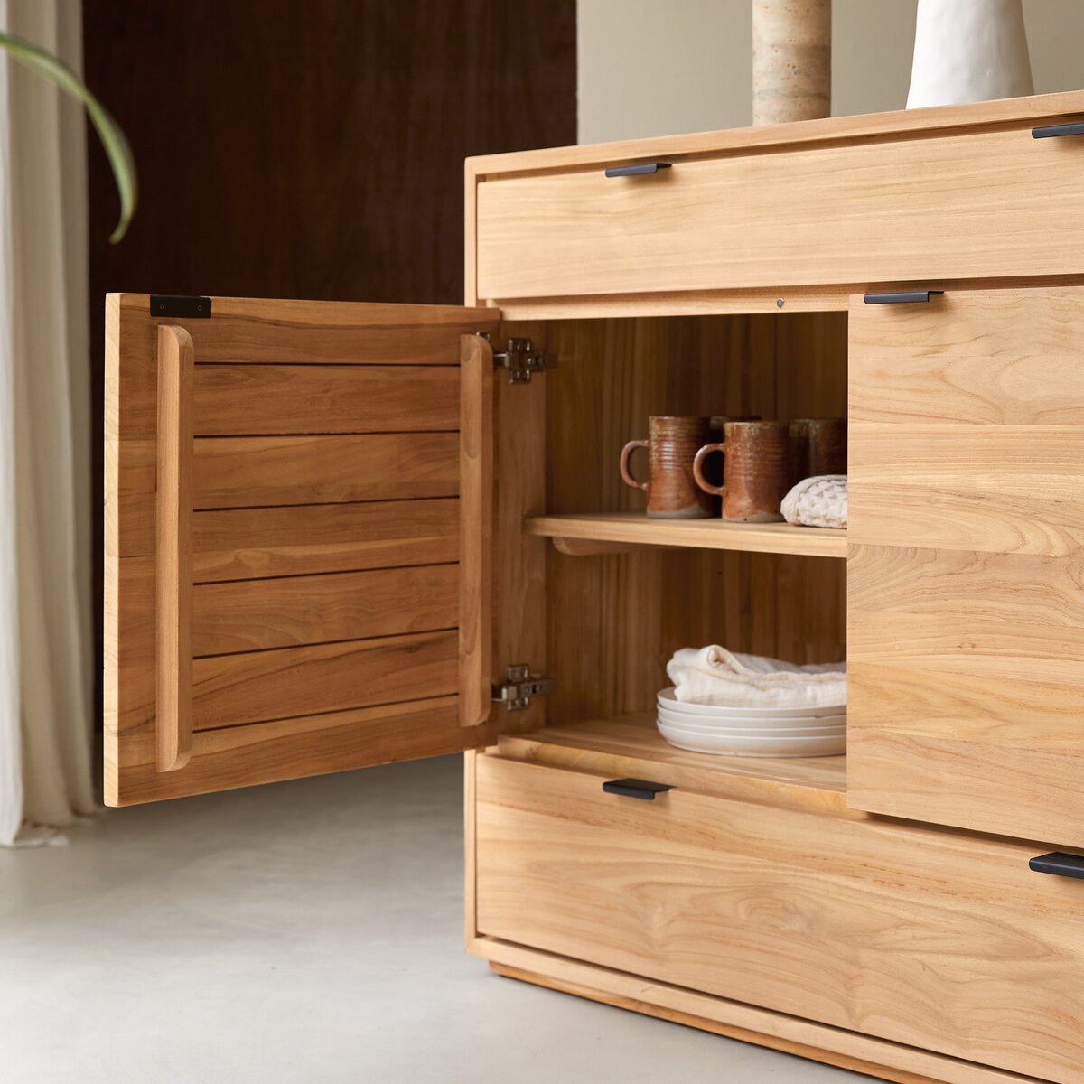 Solid teak sideboard 120 cm - Dining room storage - Tikamoon