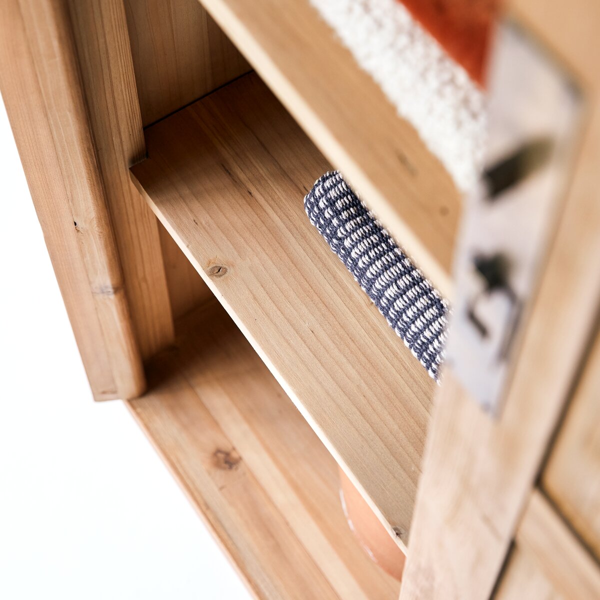 Solid reclaimed pine cupboard 180 cm - Bedroom storage furniture - Tikamoon