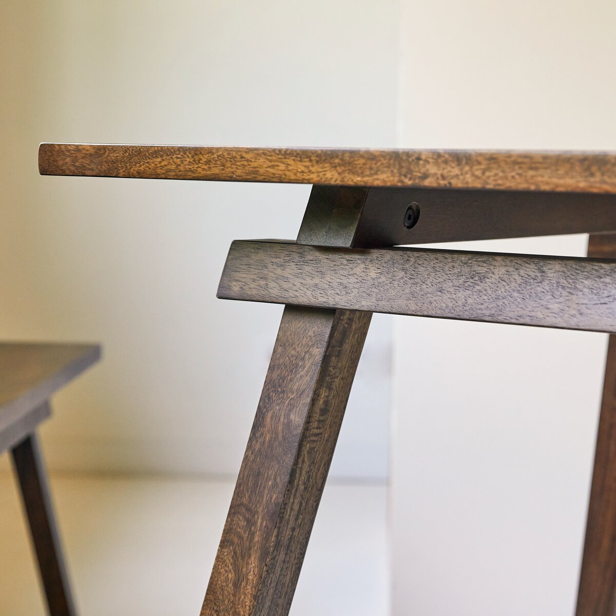 Mango wood dining table 180x90 cm Arko - Living–dining room furniture ...