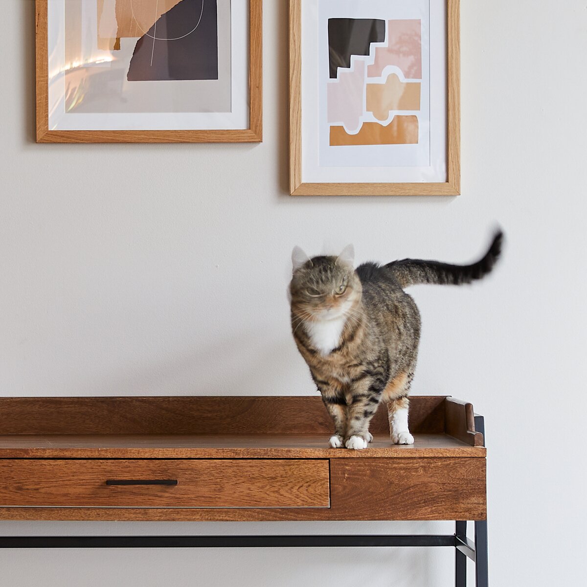 Mango and metal desk 114 cm - Office furniture - Tikamoon