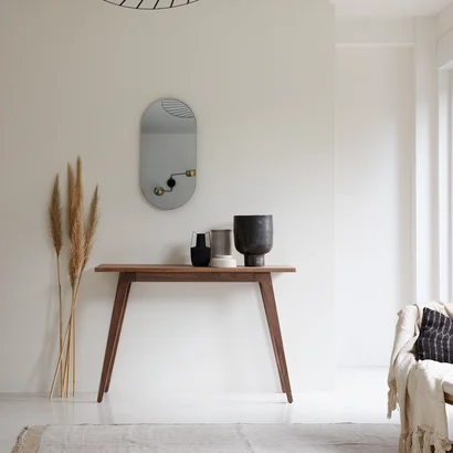 Walnut console table 110 cm - Living room furniture - Tikamoon