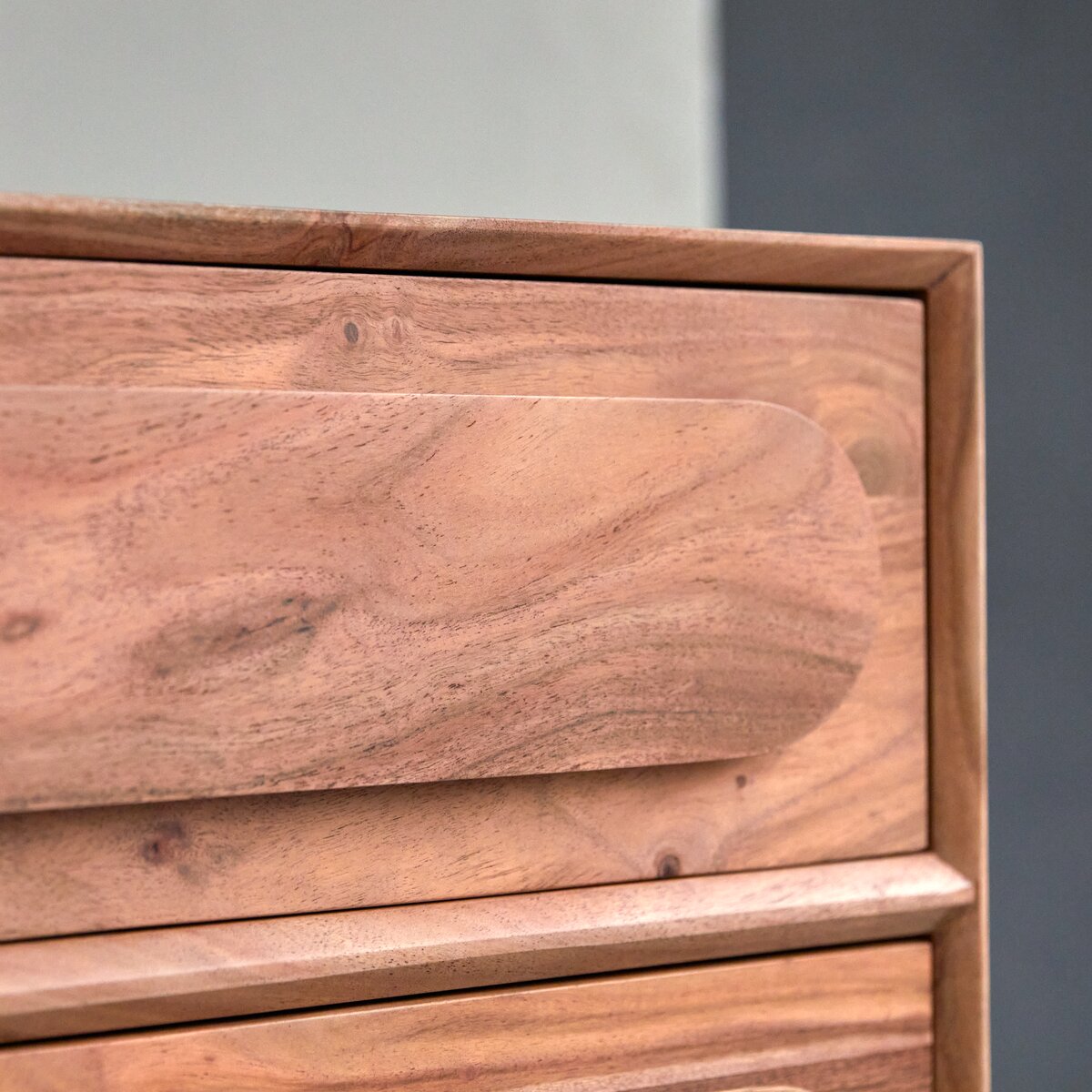 5-drawer acacia storage chest of drawers - Living room storage - Tikamoon