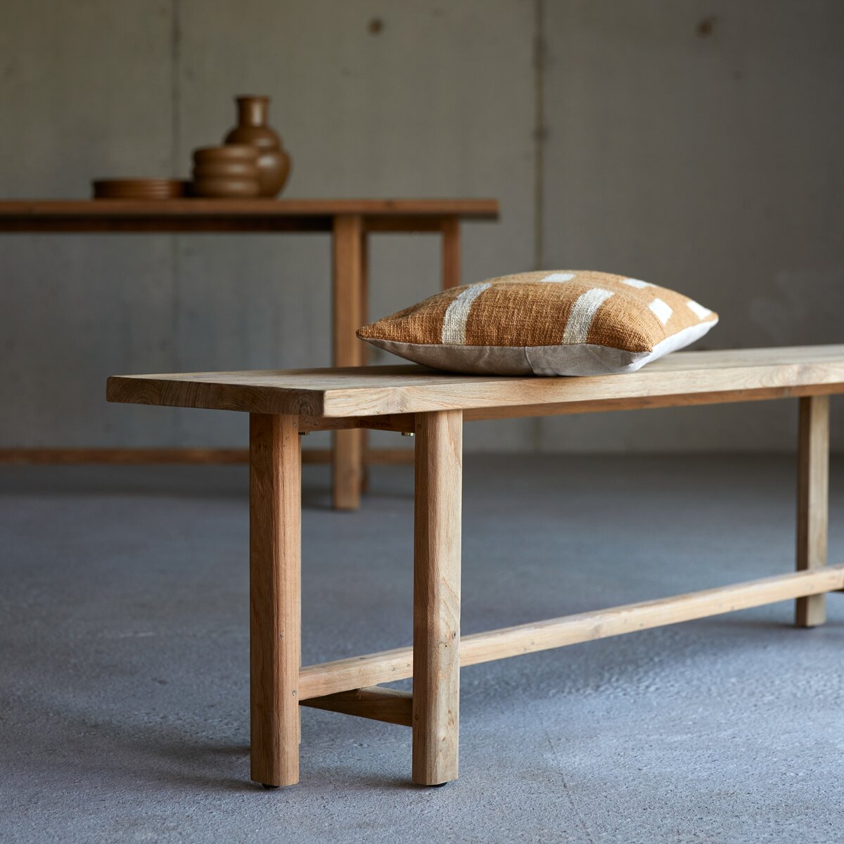 Teak bench 170 cm - Three-seater dining-room bench - Tikamoon