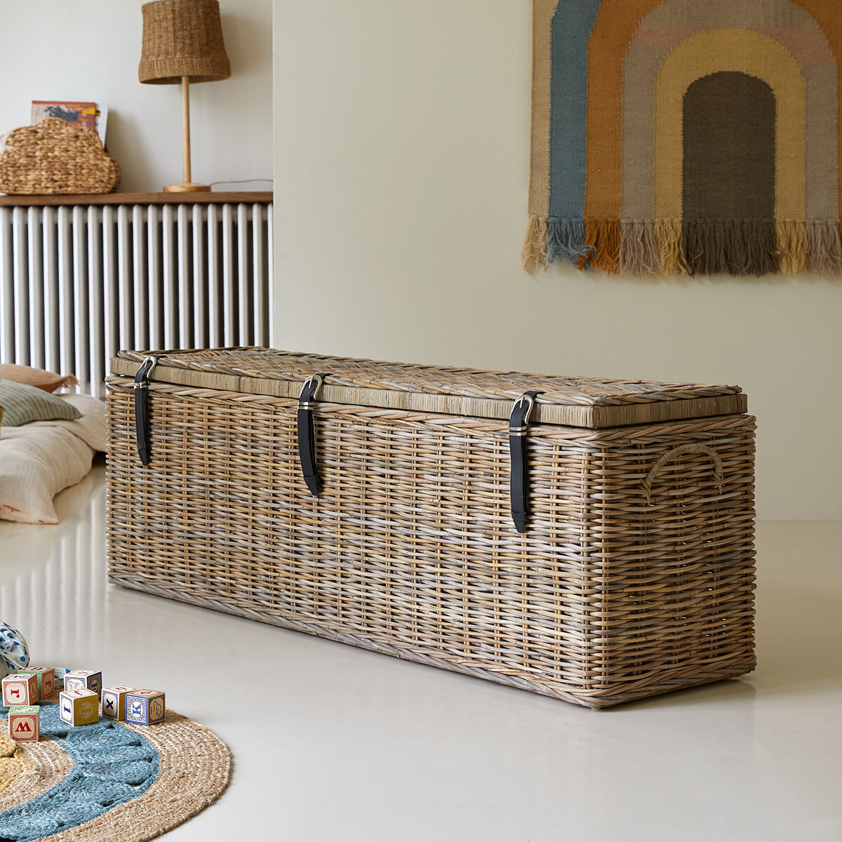 Kids natural-fibre chest 150 cm - Bedroom storage furniture - Tikamoon