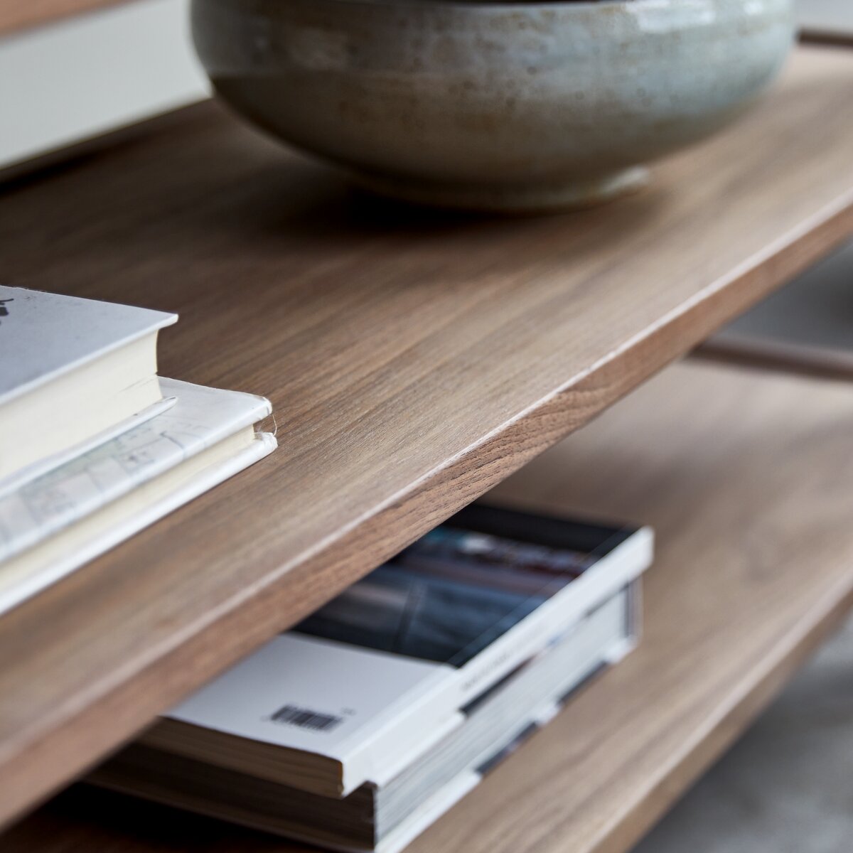 Walnut console table 110 cm - Living room furniture - Tikamoon