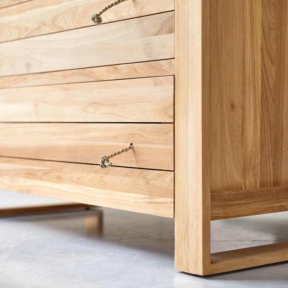 2-drawer teak chest of drawers – Living room storage furniture – Tikamoon