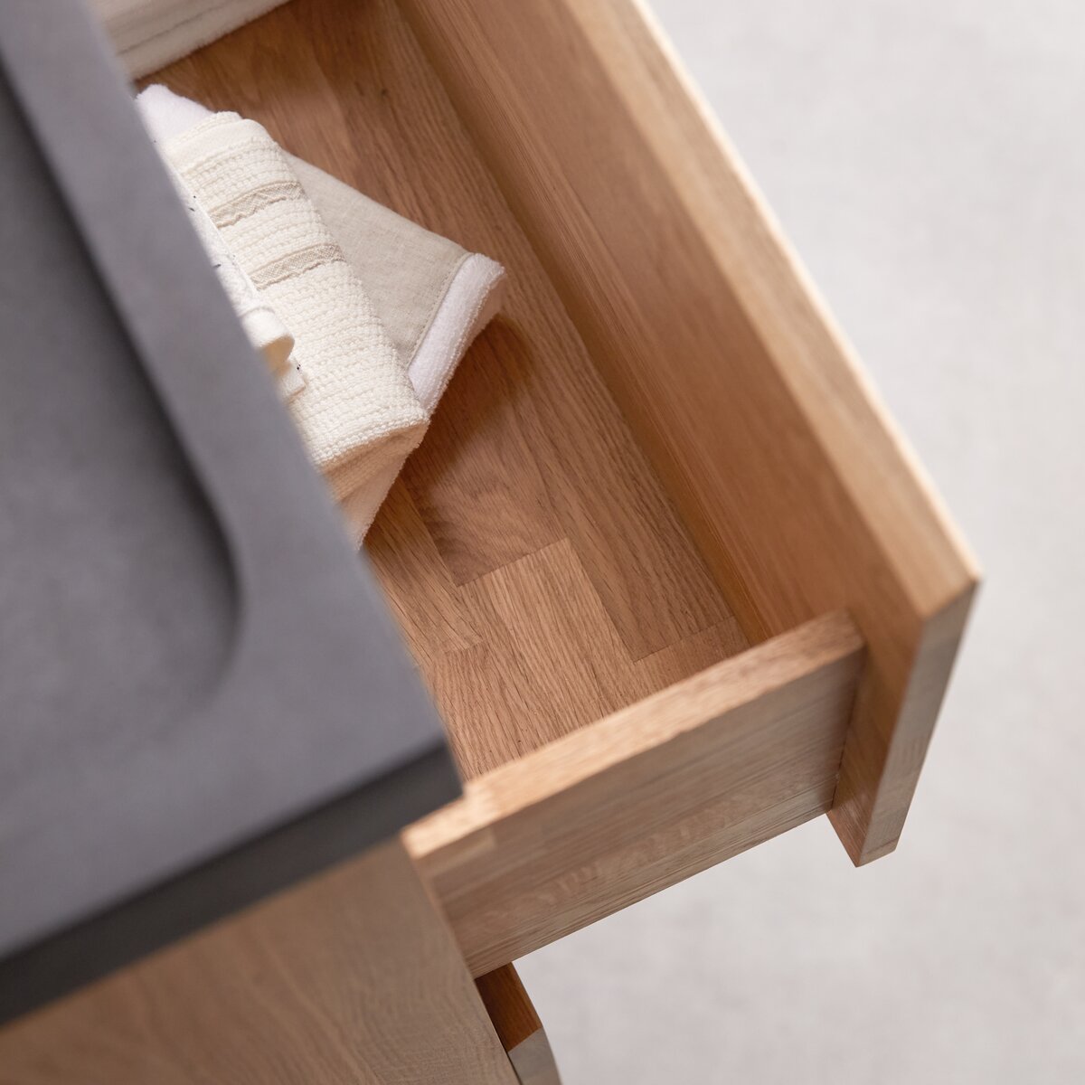 Möbel aus Eichenholz mit Waschbecken Lavastein 80 cm Nova - Badezimmermöbel - Tikamoon