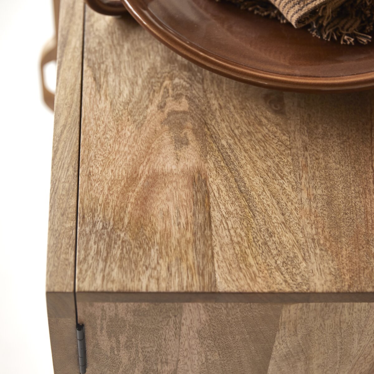 Sideboard Aus Massivem Mangoholz Und Rattan 115 Cm Esszimmer