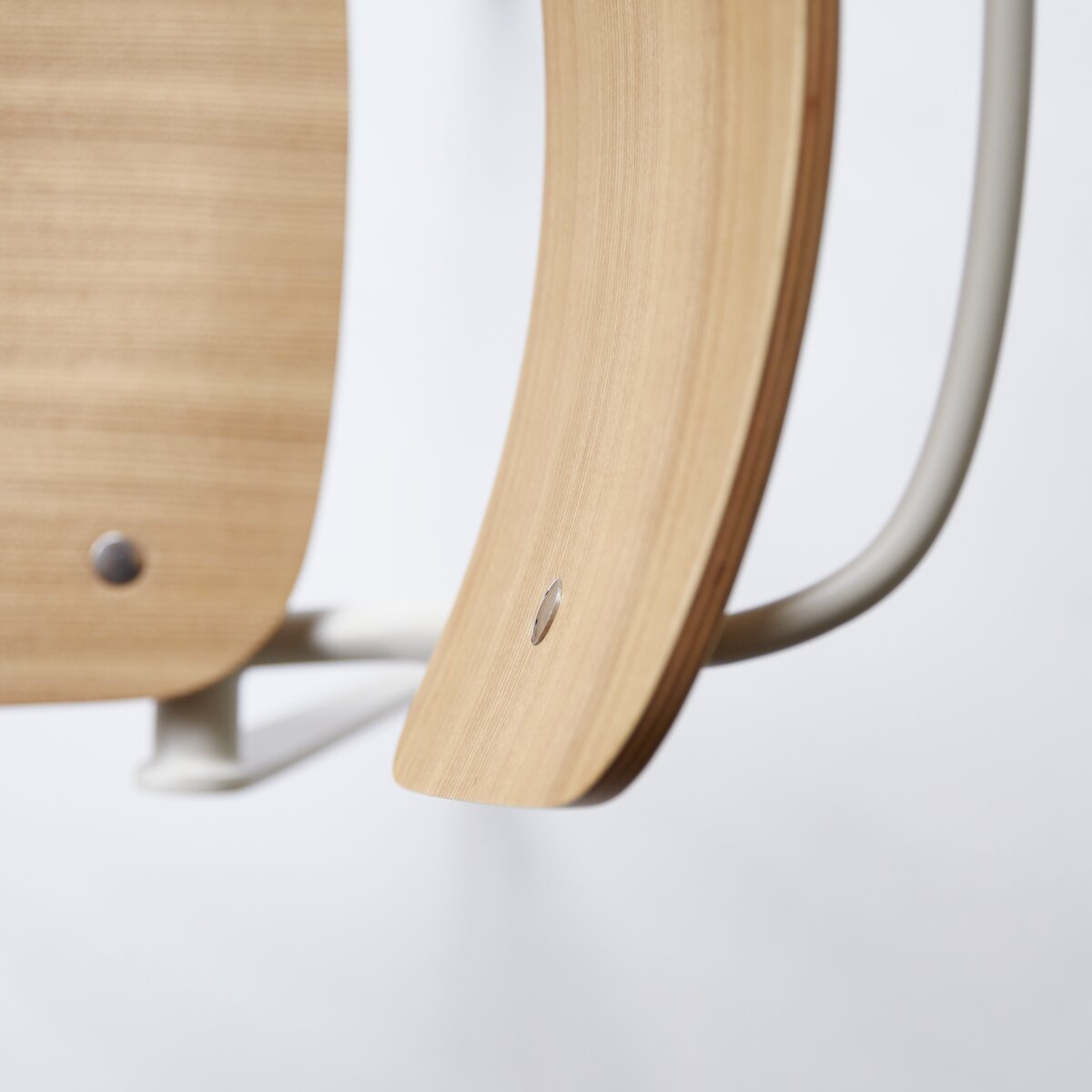 Cream metal and ash chair - Dining room chairs - Tikamoon